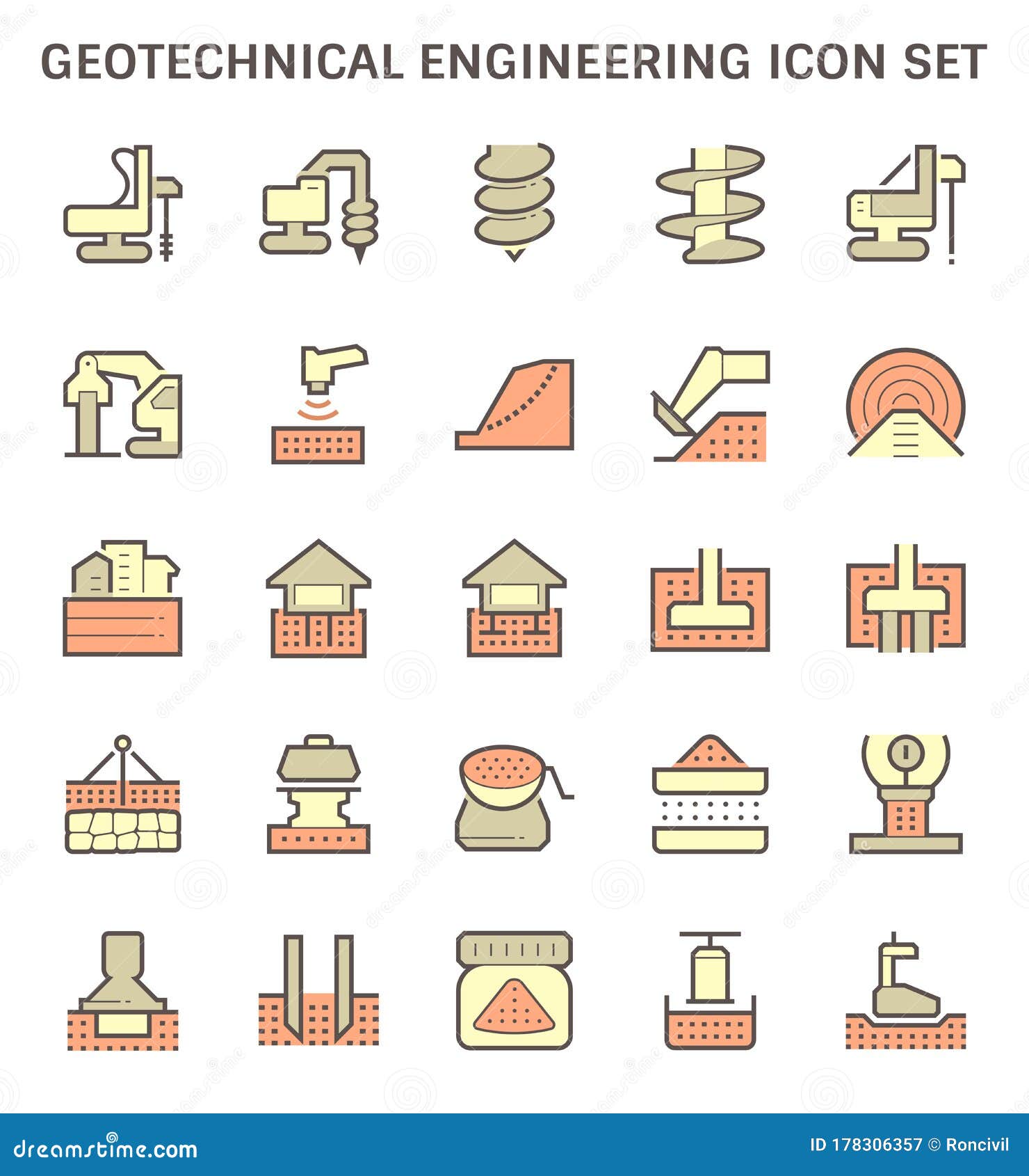 Geotechnical Engineering Testing Icon Vector Illustration ...