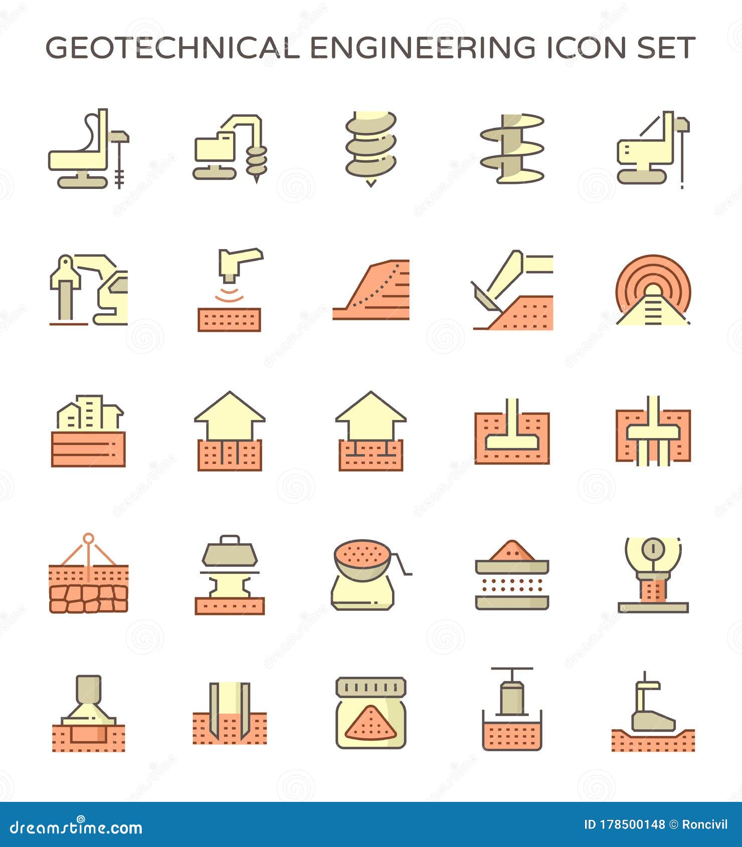 Geotechnical Engineering Icon Stock Vector - Illustration of drill ...