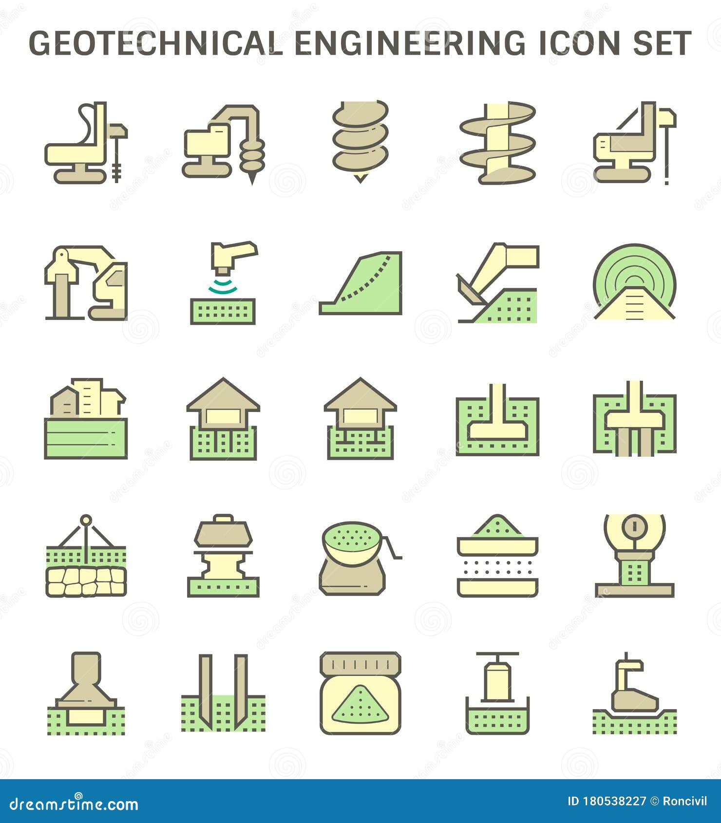 Geotechnical Engineering Testing Icon Vector Illustration ...