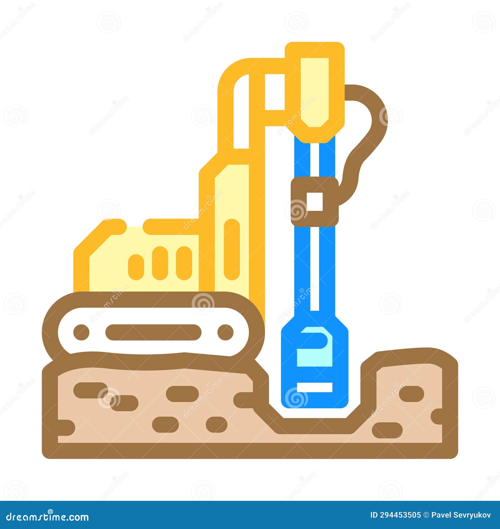 Geotechnical Study Mining Color Icon Vector Illustration Stock Vector ...