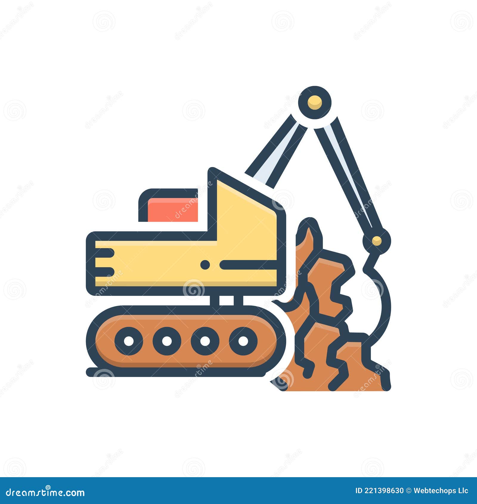 Color Illustration Icon for Geotechnics, Drilling and Construction ...