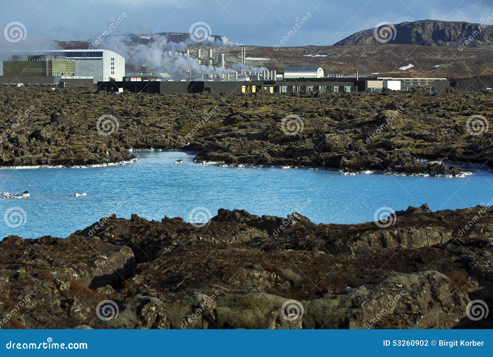 Geothermal Bath Blue Lagoon in Iceland Stock Photo - Image of water ...
