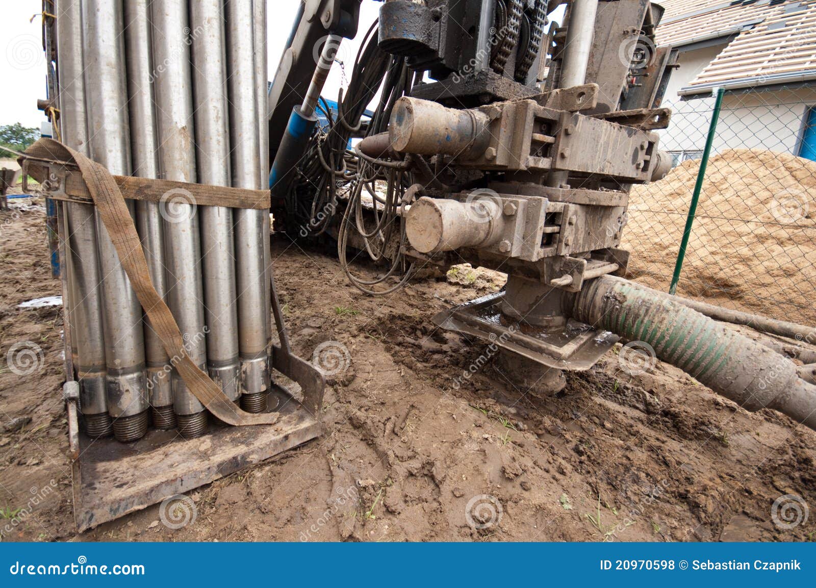 Geothermal Drilling Machine Stock Photo - Image of construction, heat ...