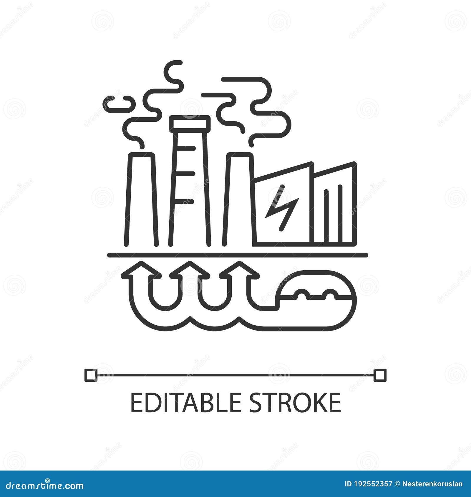 Linear Geothermal Energy Icon From Ecology Outline Collection. Thin ... Linear Geothermal Energy Icon From Ecology Outline Collection. Thin ...