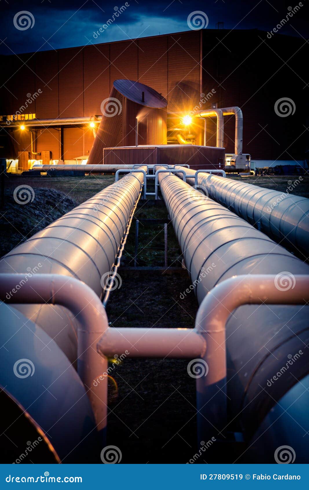 Geothermal Energy System With Heat Exchanger And Hot Water Storage Tank ...