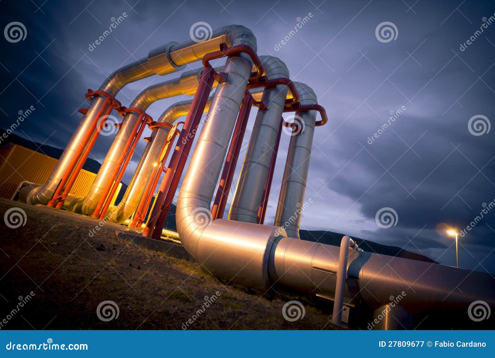 Geothermal energy pipeline stock image. Image of pipeline - 27809677