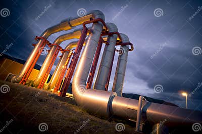 Geothermal energy pipeline stock image. Image of pipeline - 27809677