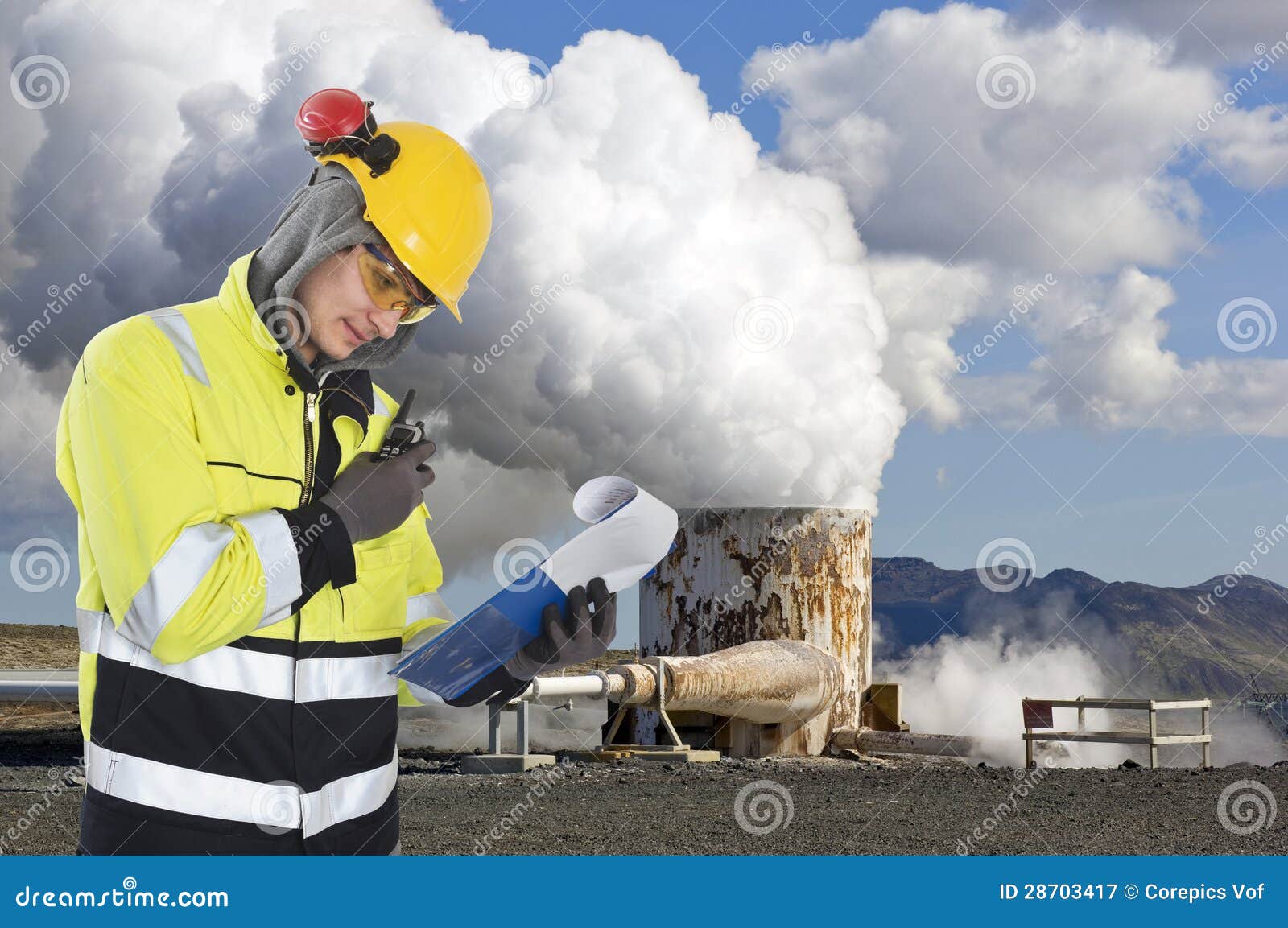 Geothermal engineering stock image. Image of hard, gravel - 28703417