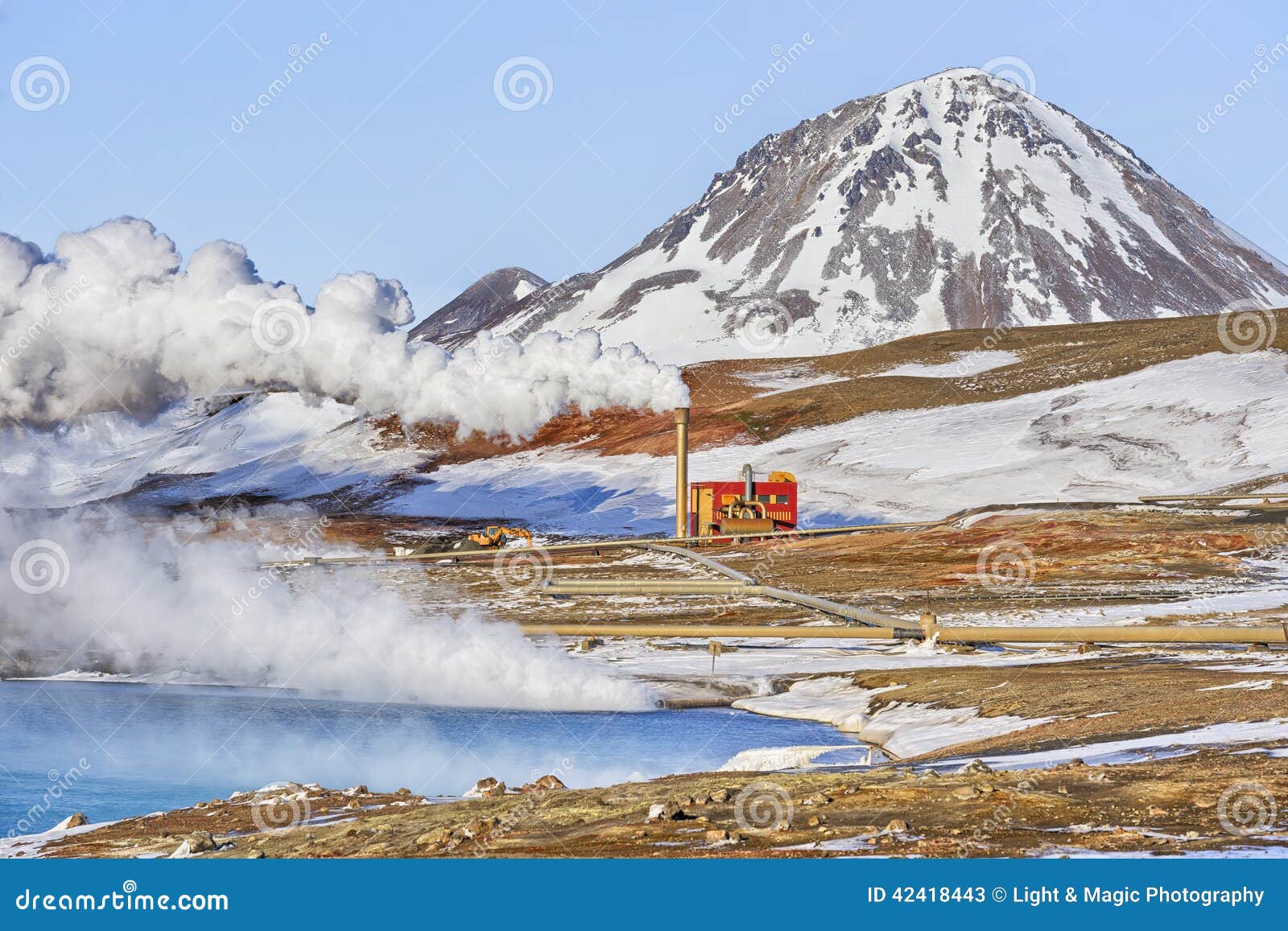 Geothermal Factory stock image. Image of water, geothermal - 42418443