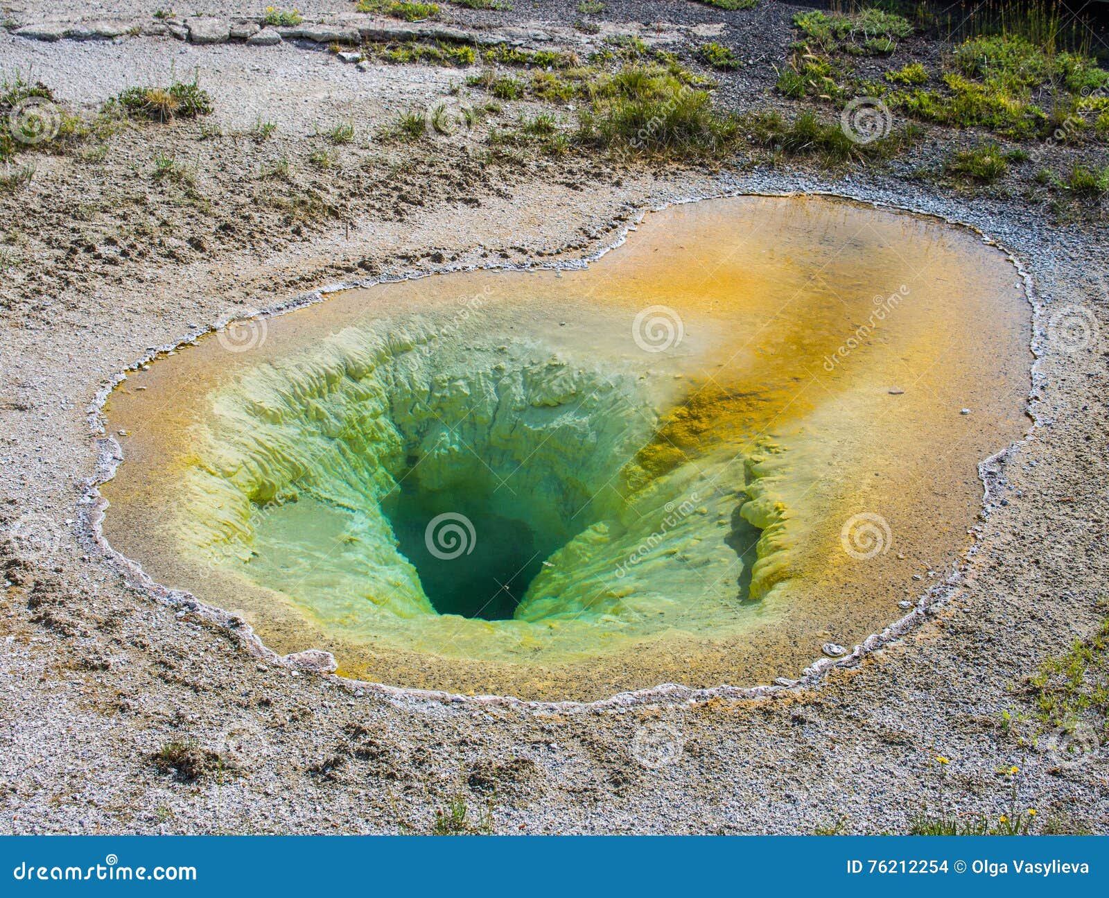 Geothermal Geyser, Yellowstone Stock Photo - Image of terrace, nature ...