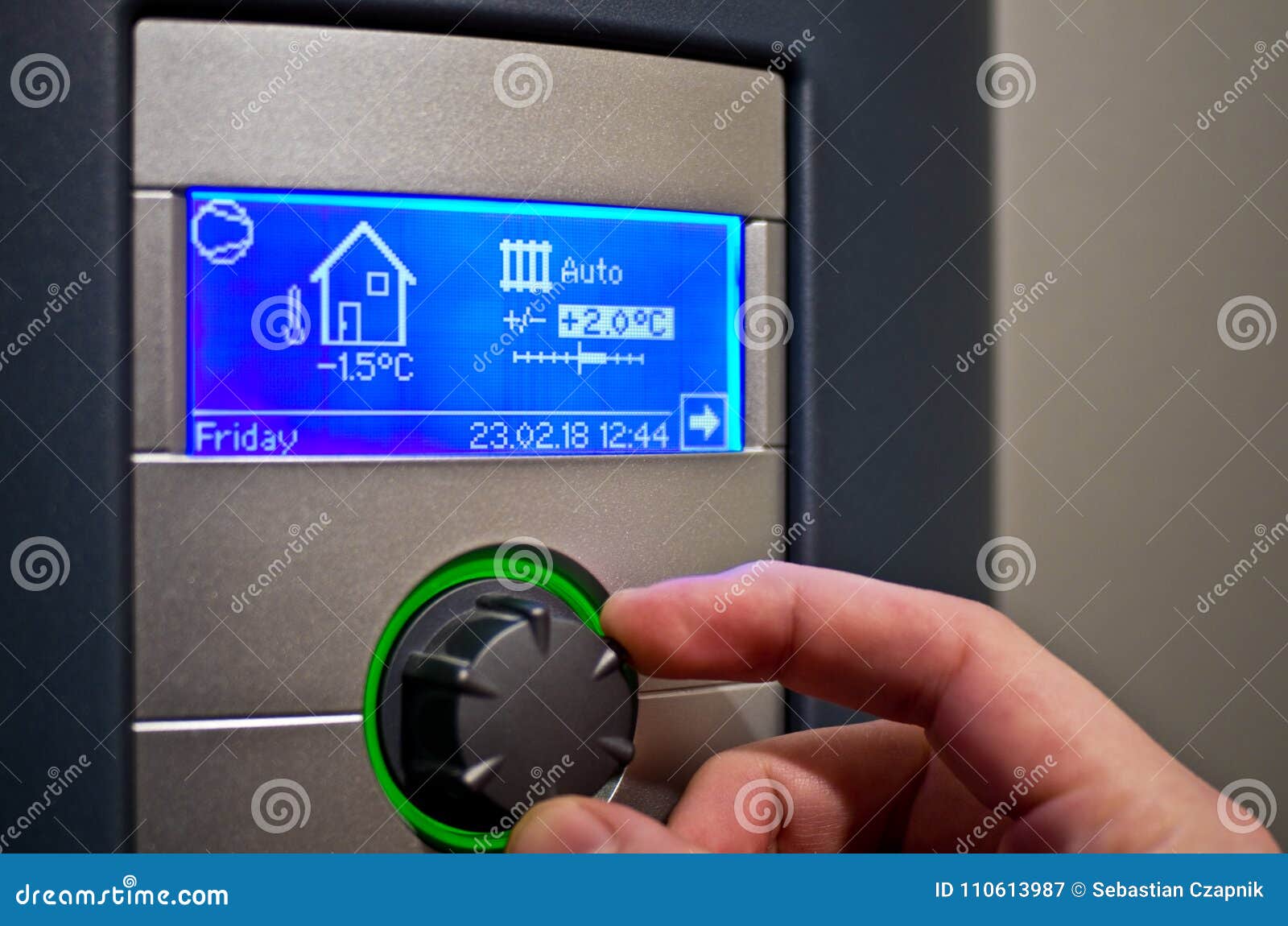 Geothermal Heating Furnace Control Panel Imagem de Stock - Imagem de ...