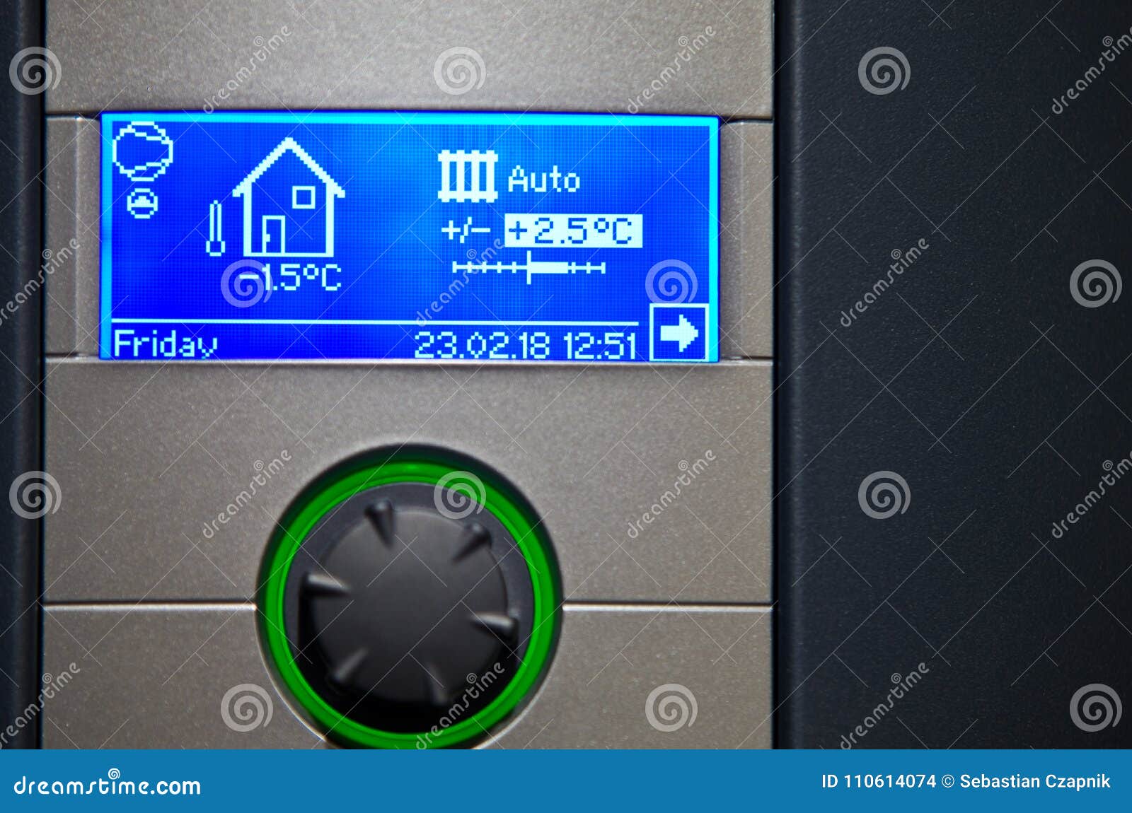 Geothermal Heating Furnace Control Panel Foto de Stock - Imagem de ...