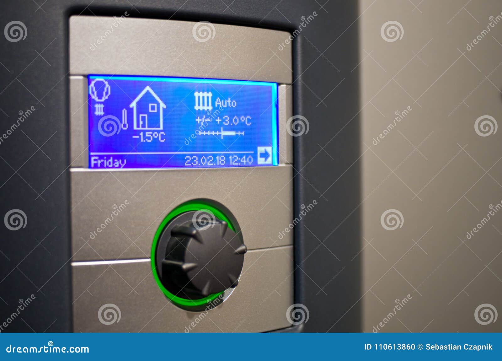 Geothermal Heating Furnace Control Panel Stock Photo - Image of design ...