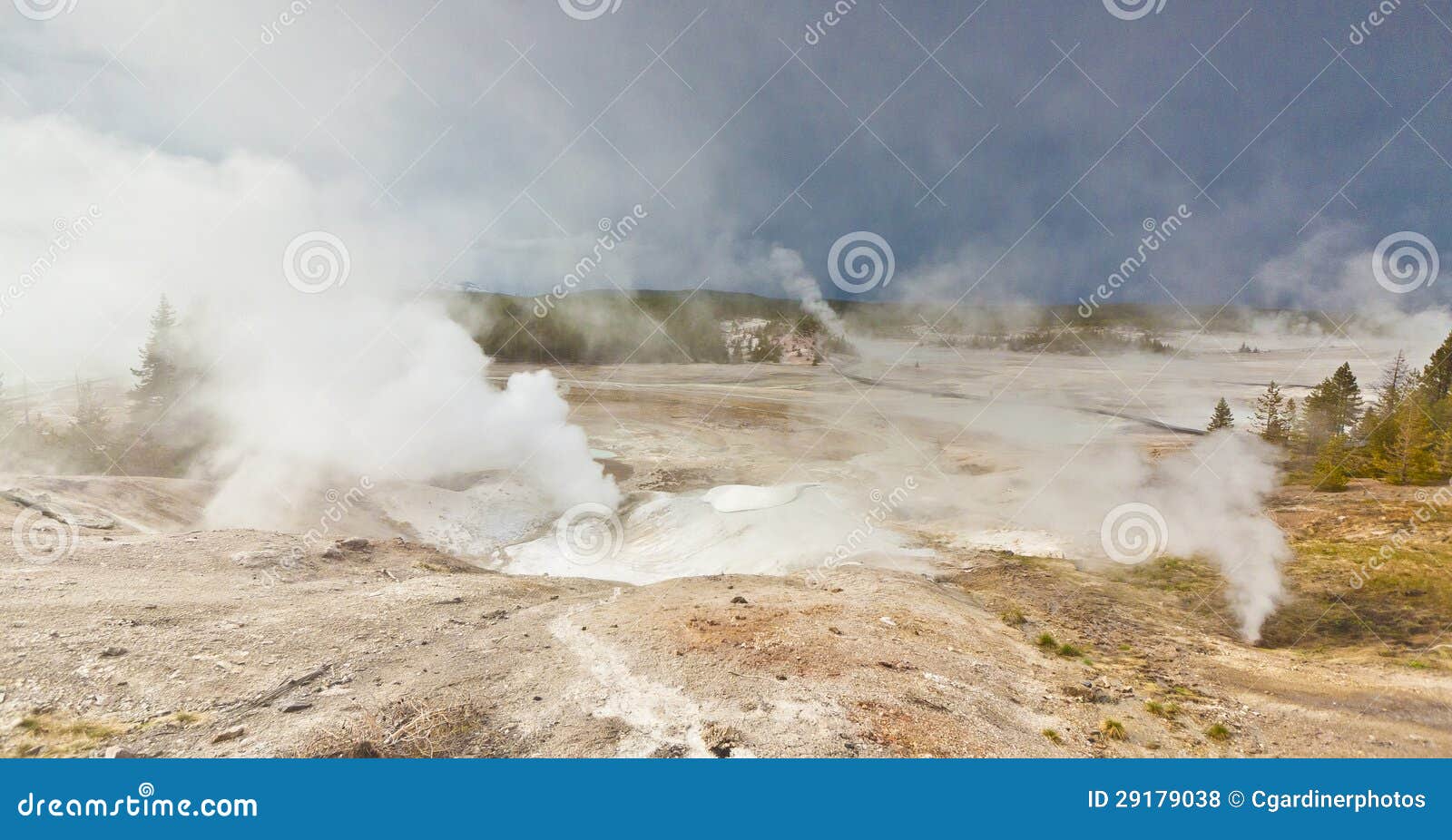 Geothermal Landscape stock photo. Image of caldera, scenic - 29179038