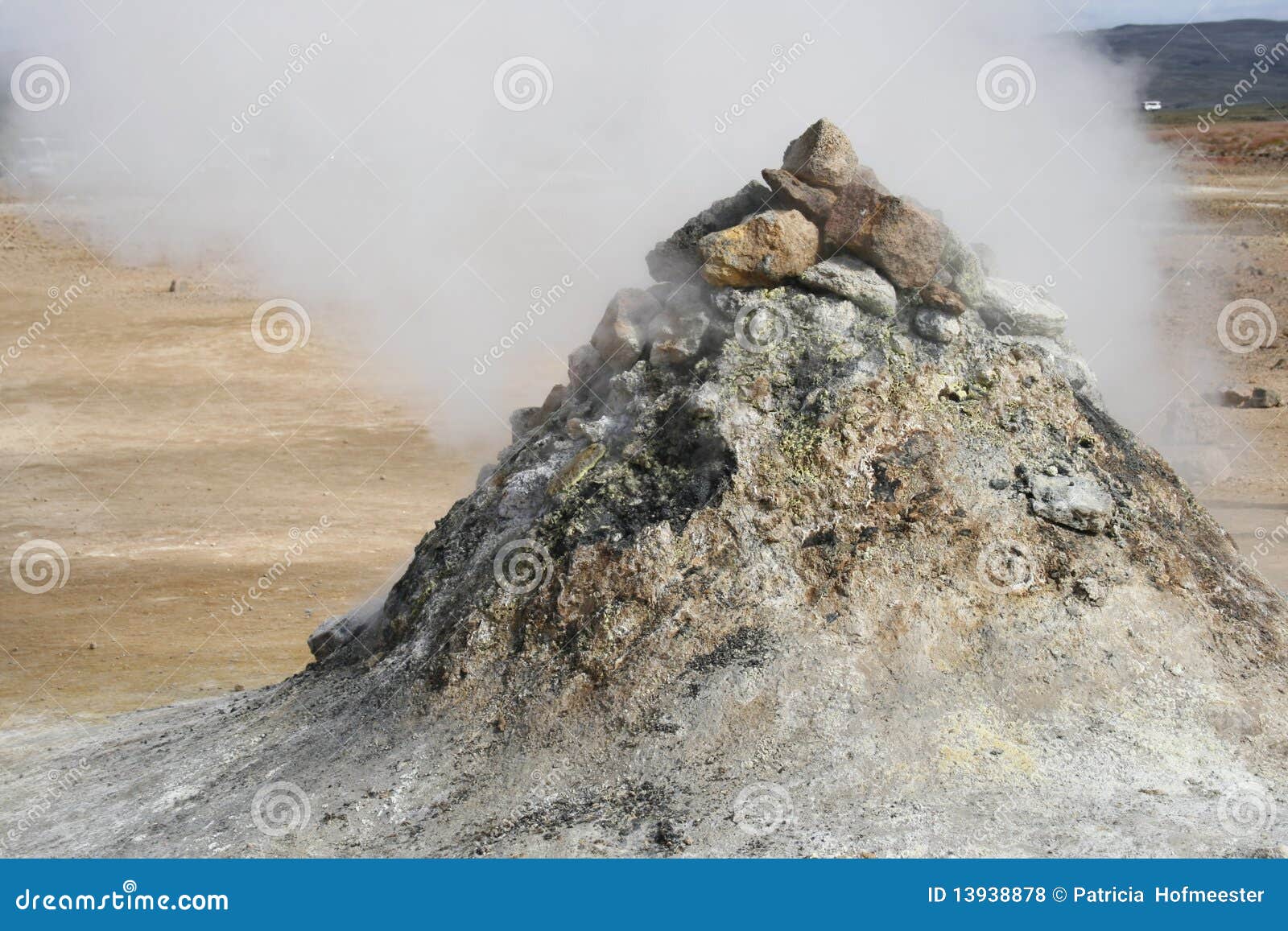 Geothermal Pile of Sulphuric Rock Stock Photo - Image of arctic ...