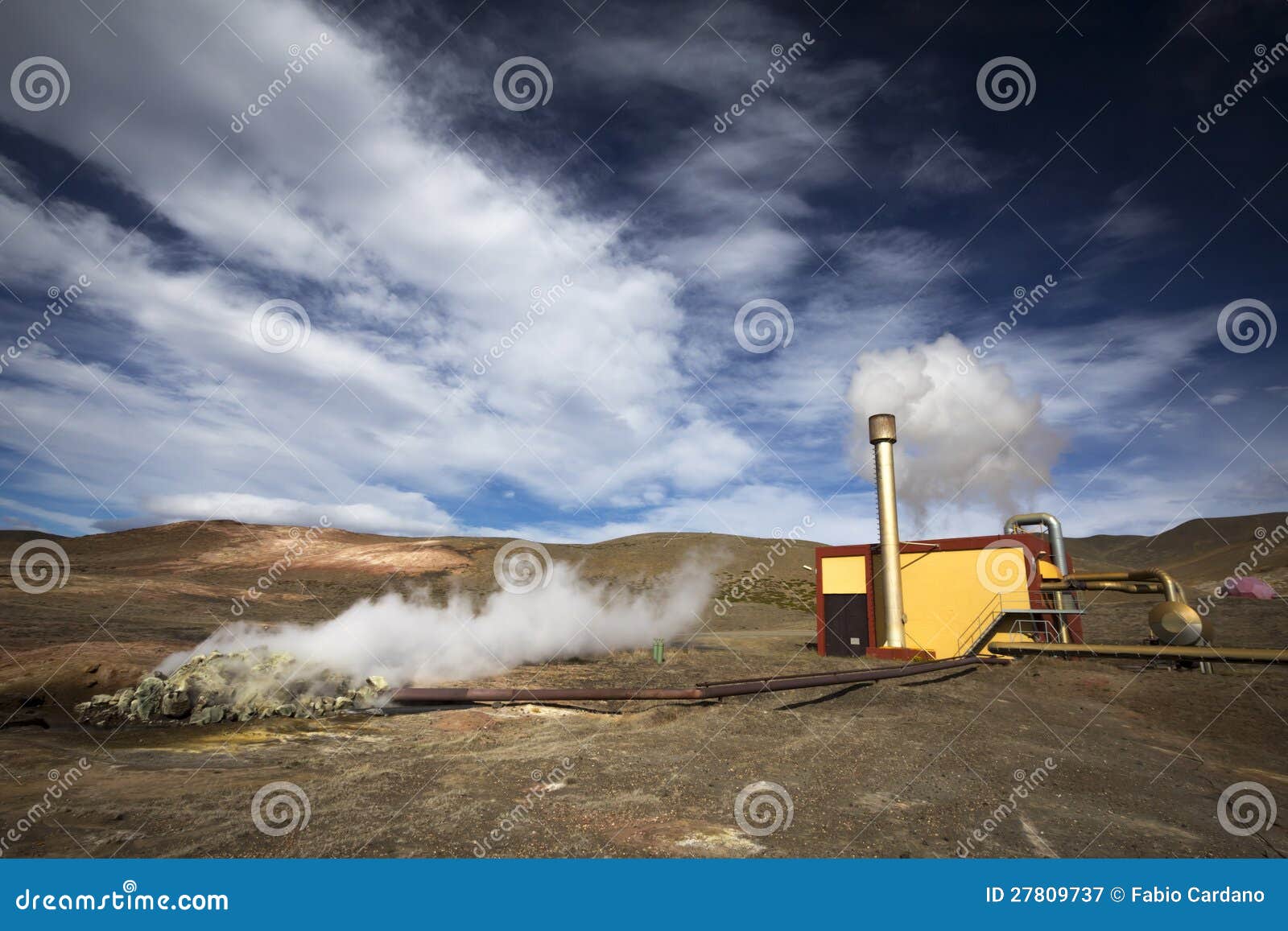 Geothermal plant stock image. Image of pipe, pipeline - 27809737