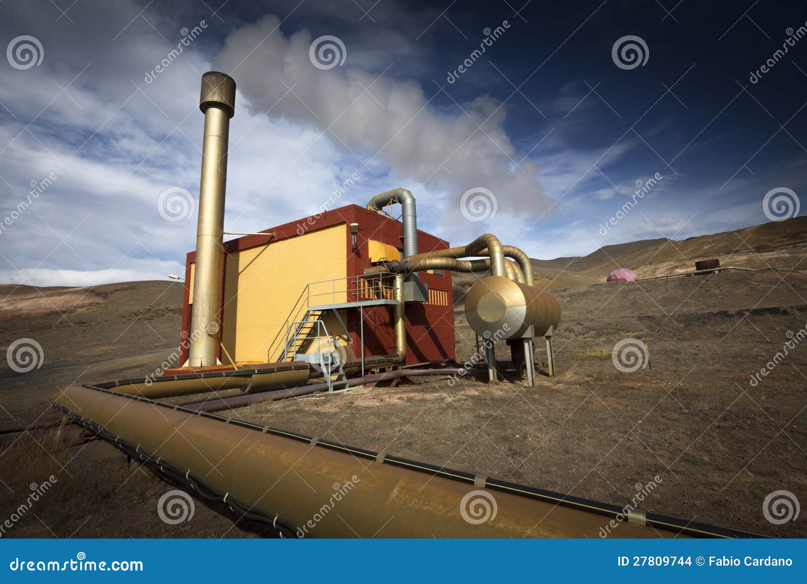 Geothermal plant stock photo. Image of green, clean, factory - 27809744