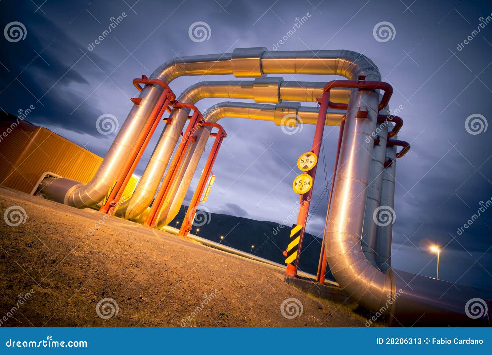 Geothermal plant stock image. Image of industrial, light - 28206313