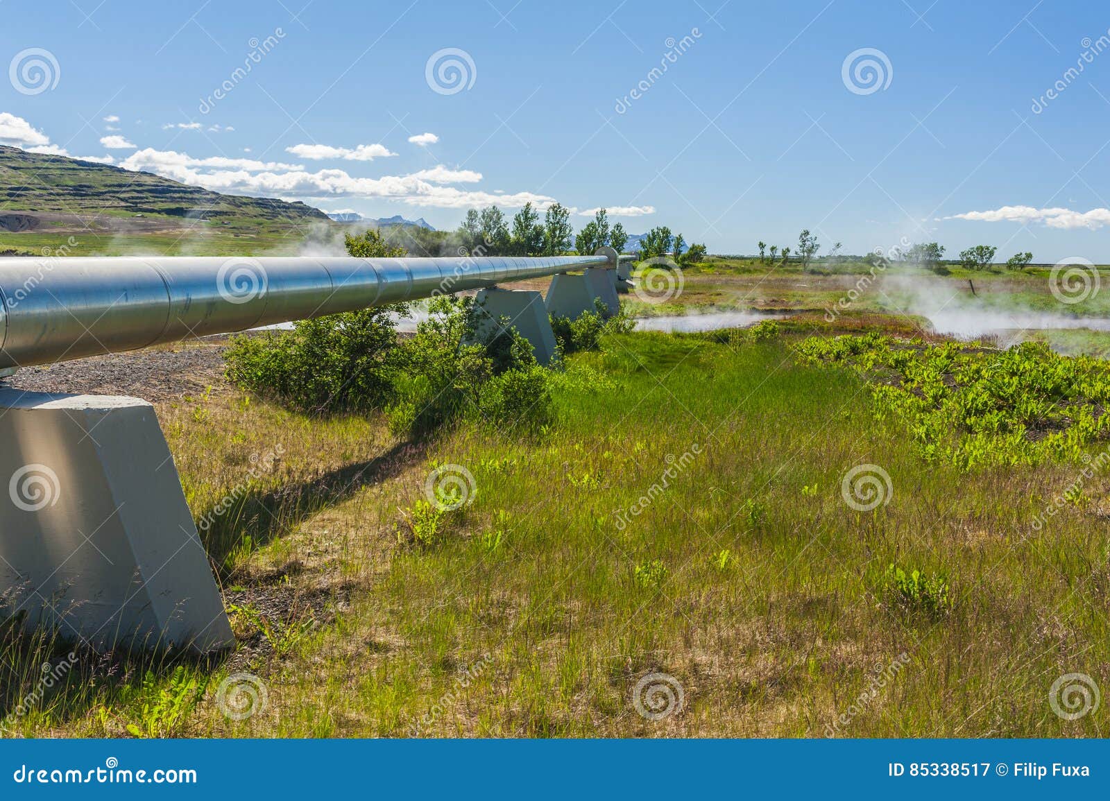 Geothermal plant pipes stock image. Image of geothermal - 85338517