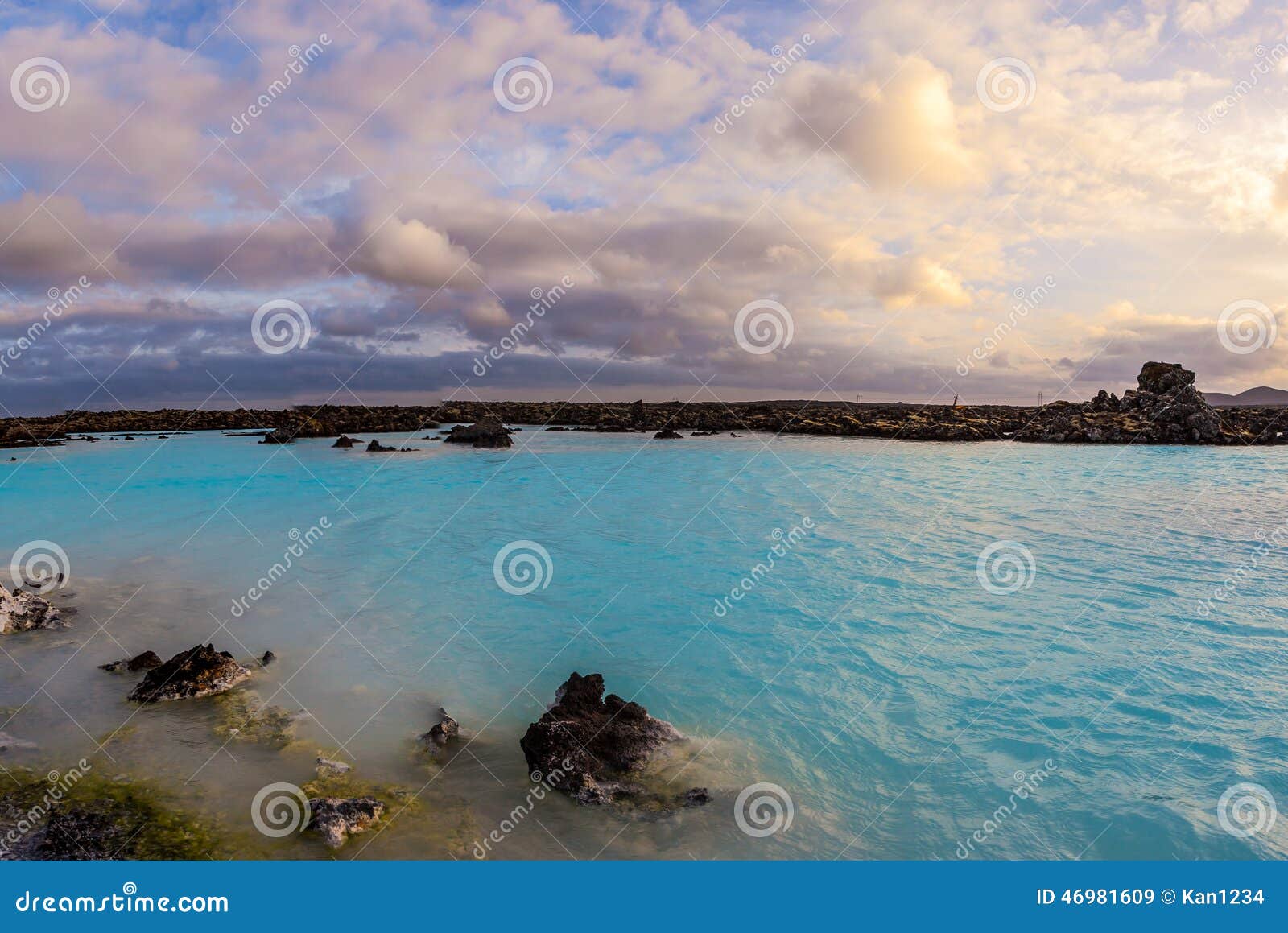 Geothermal Pool in Blue Lagoon, Iceland Stock Image - Image of warm ...