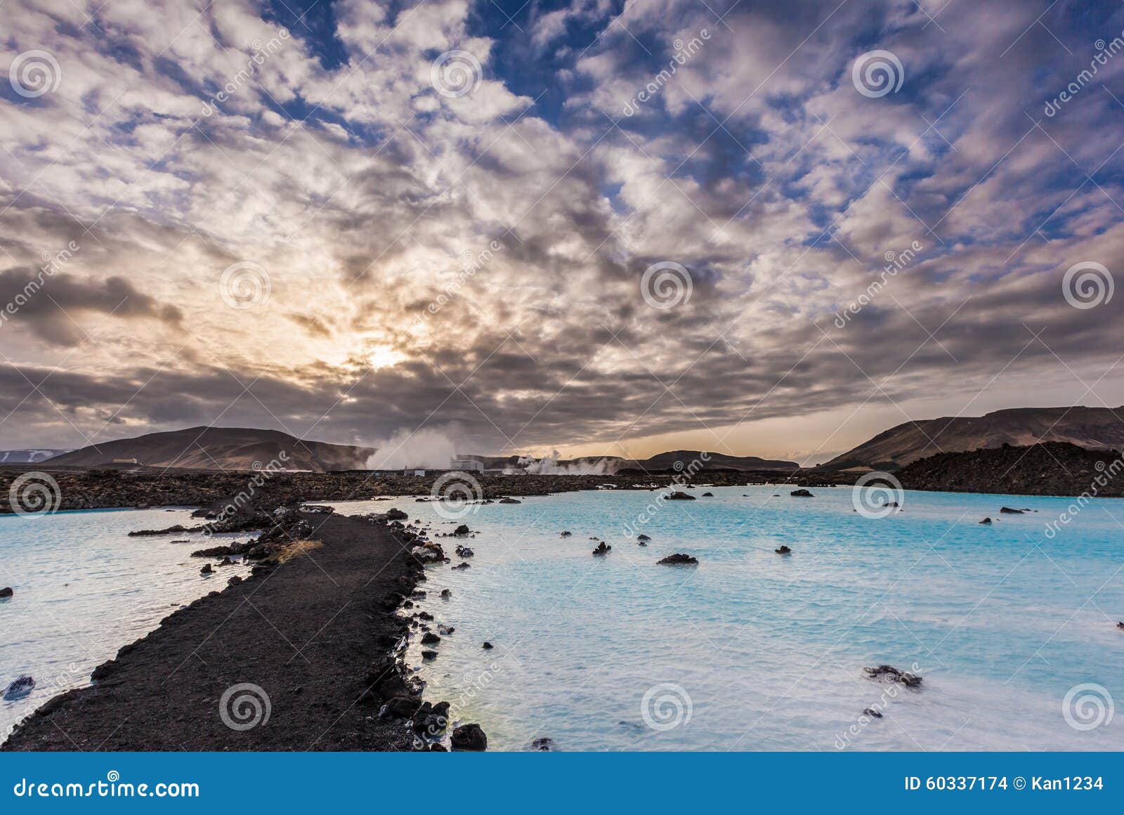 Geothermal Pool in Blue Lagoon in the Morning, Iceland Stock Photo ...