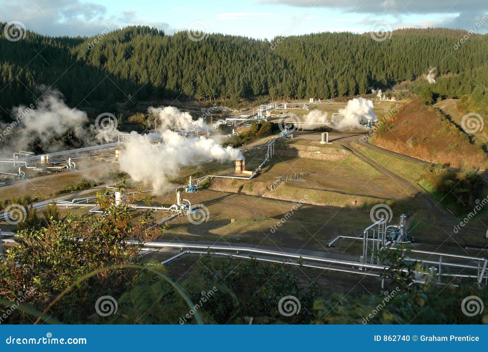 Geothermal Power Field stock photo. Image of plant, clean - 862740