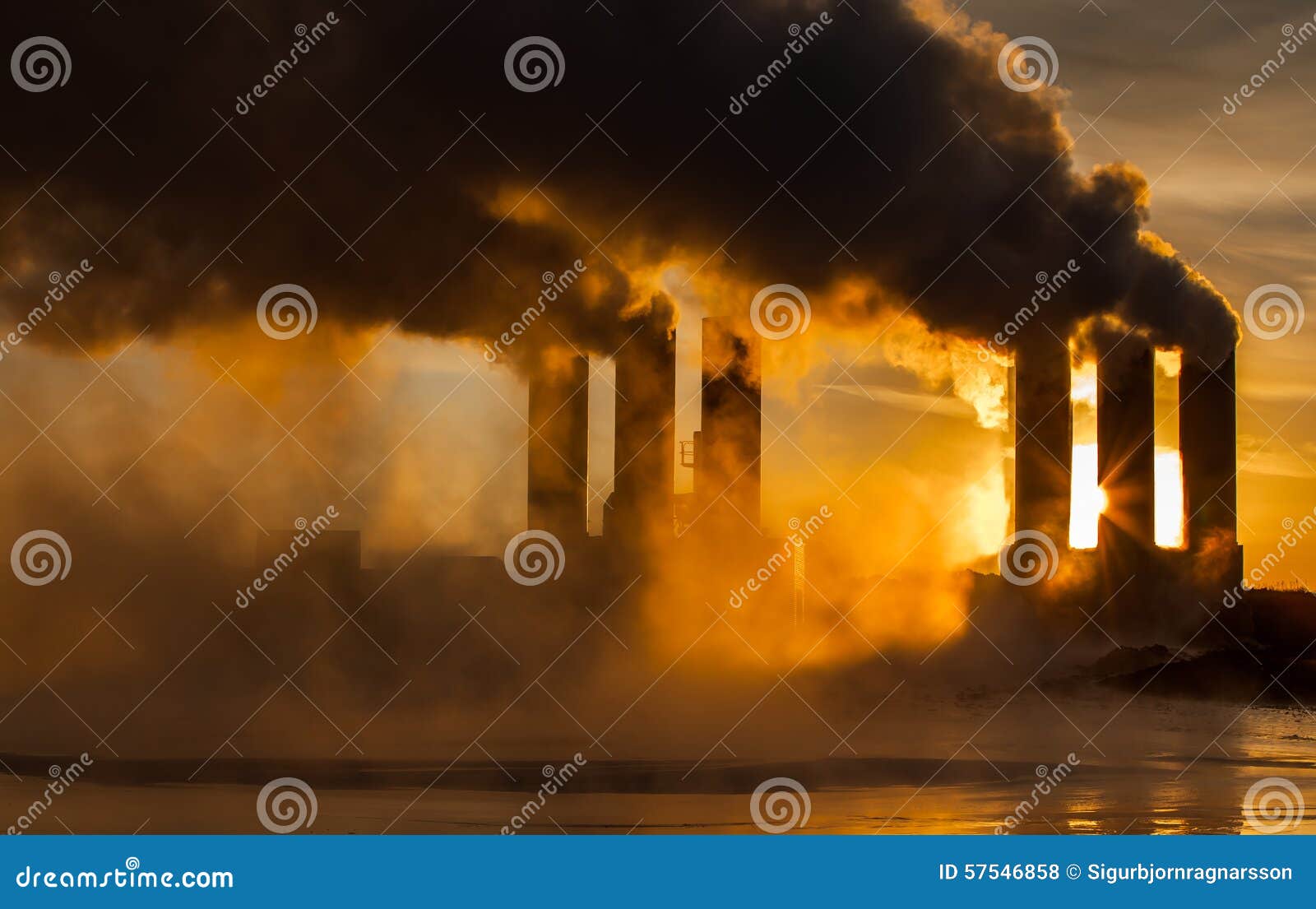 Geothermal Power Plant stock photo. Image of fuel, environment - 57546858