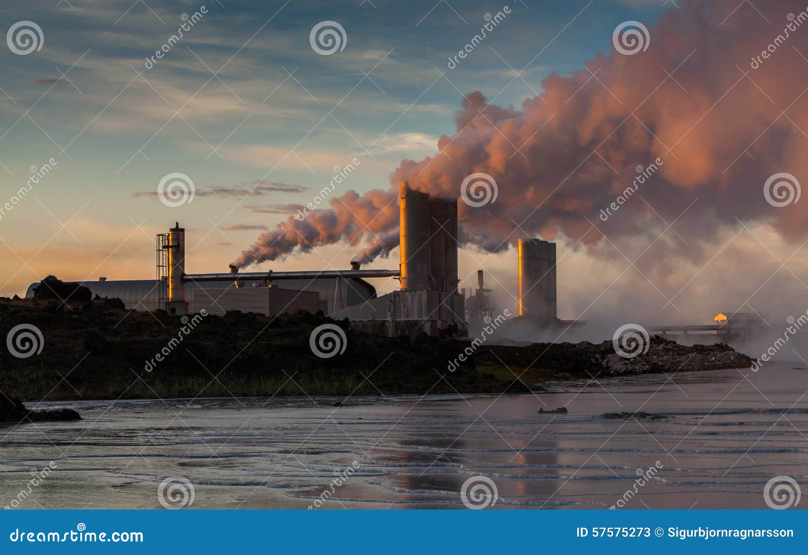 Geothermal Power Plant stock image. Image of development - 57575273