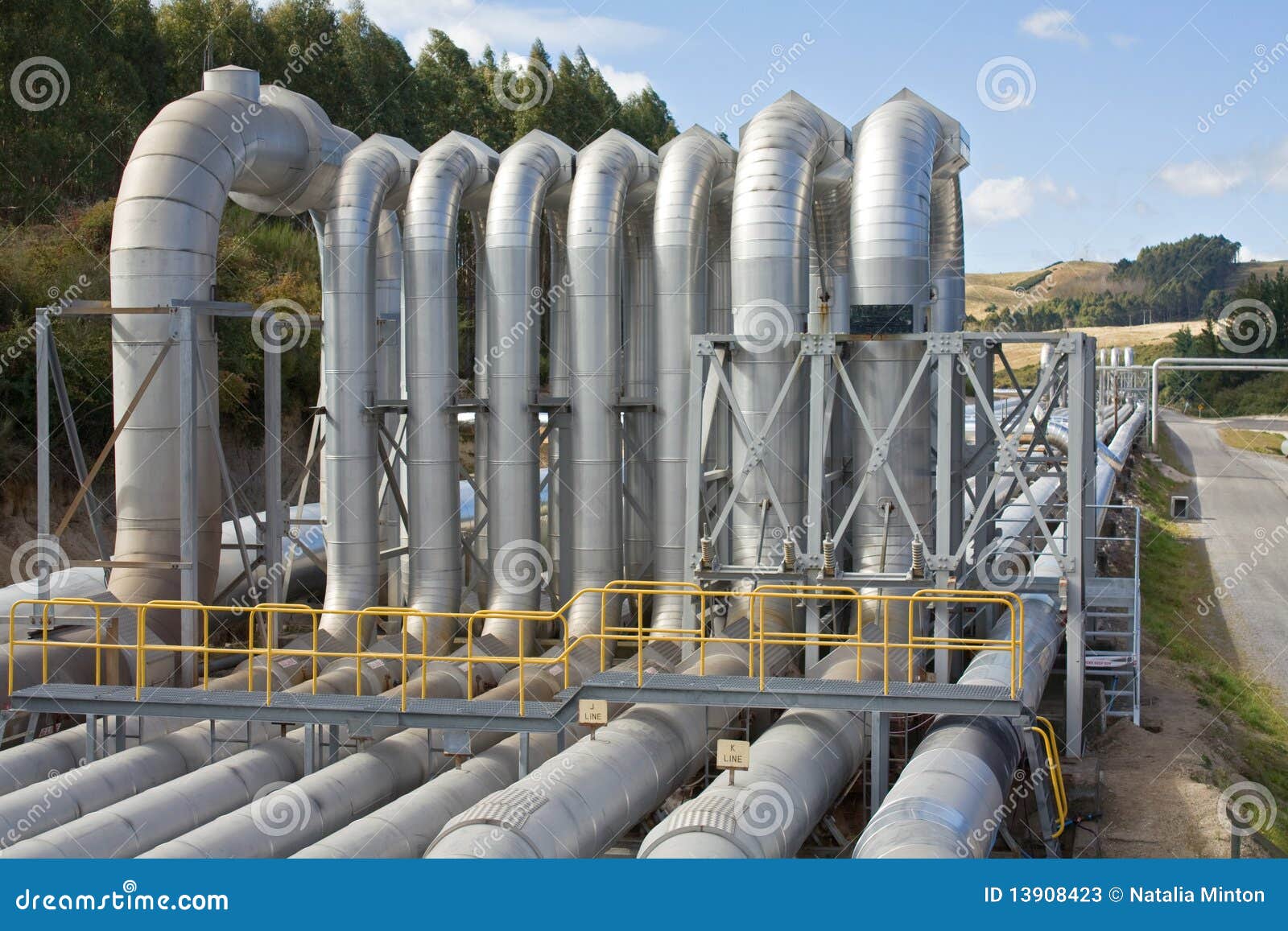 Geothermal power station stock image. Image of zealand - 13908423