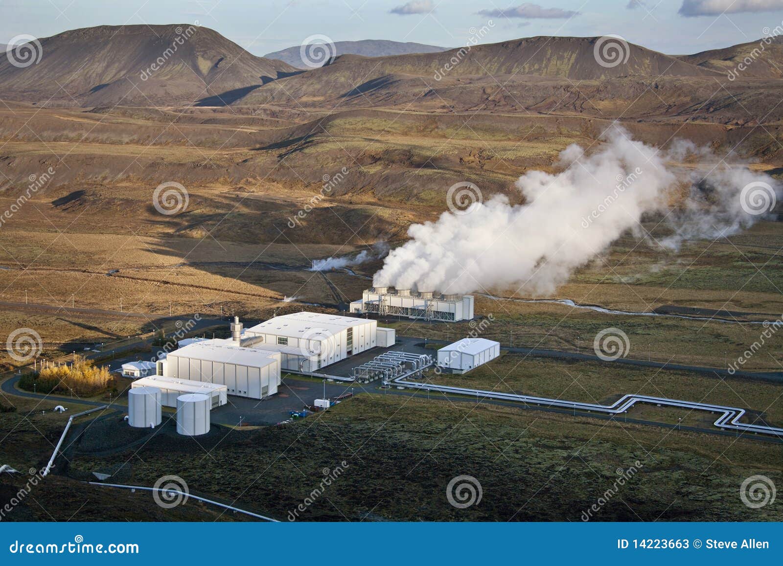 Geothermal Power Station in Iceland Stock Image - Image of energy ...