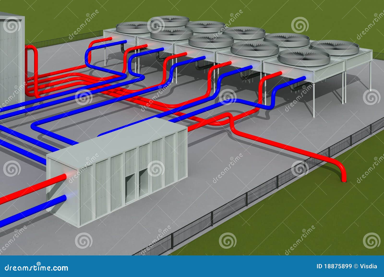 Geothermal system stock illustration. Illustration of environmentally ...