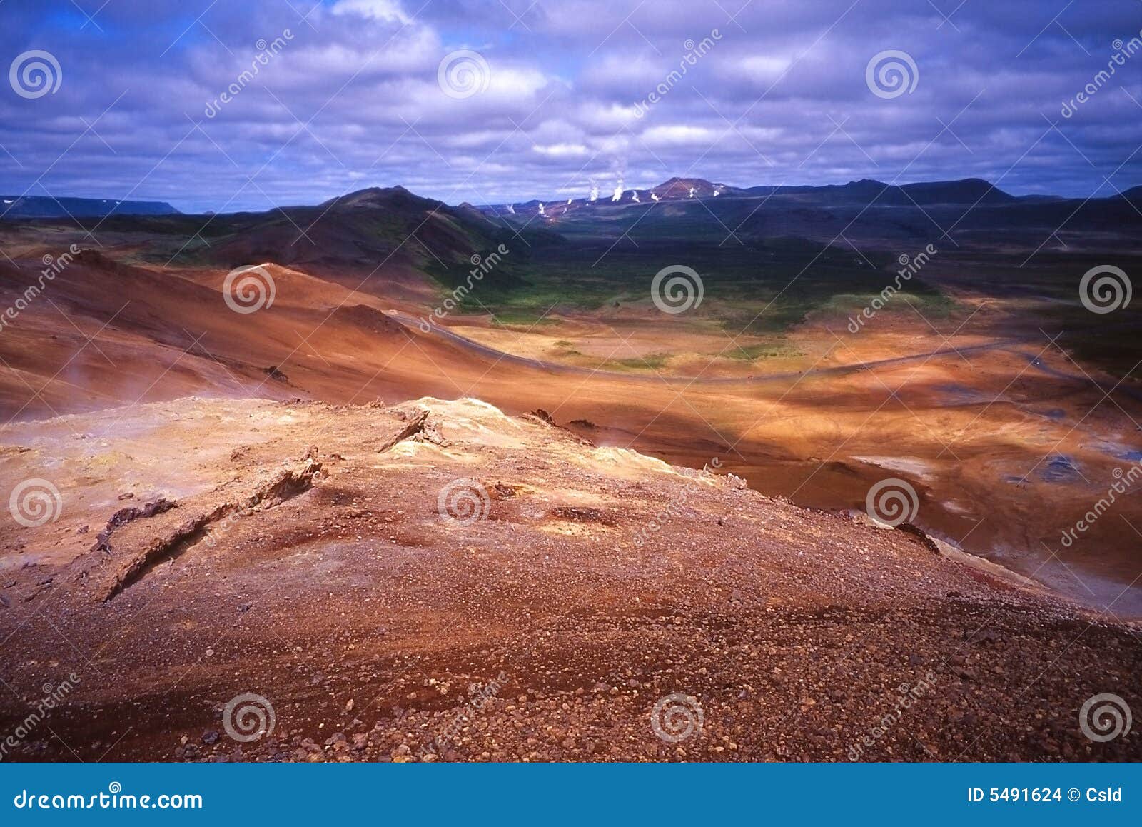 Geothermic Site of Namafjall, Iceland Stock Photo - Image of energy ...