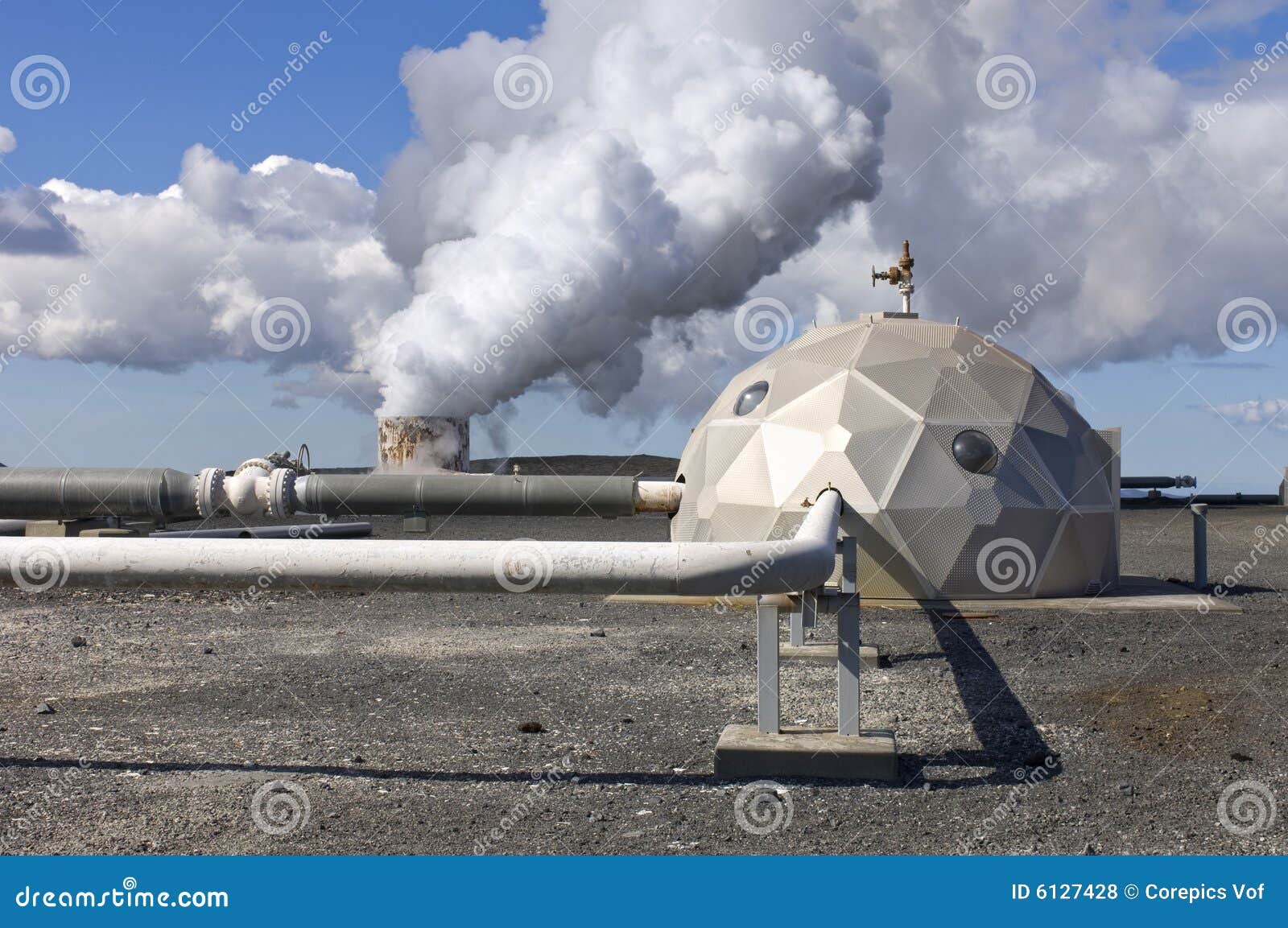 Geothermical heat plant stock photo. Image of geothermal - 6127428
