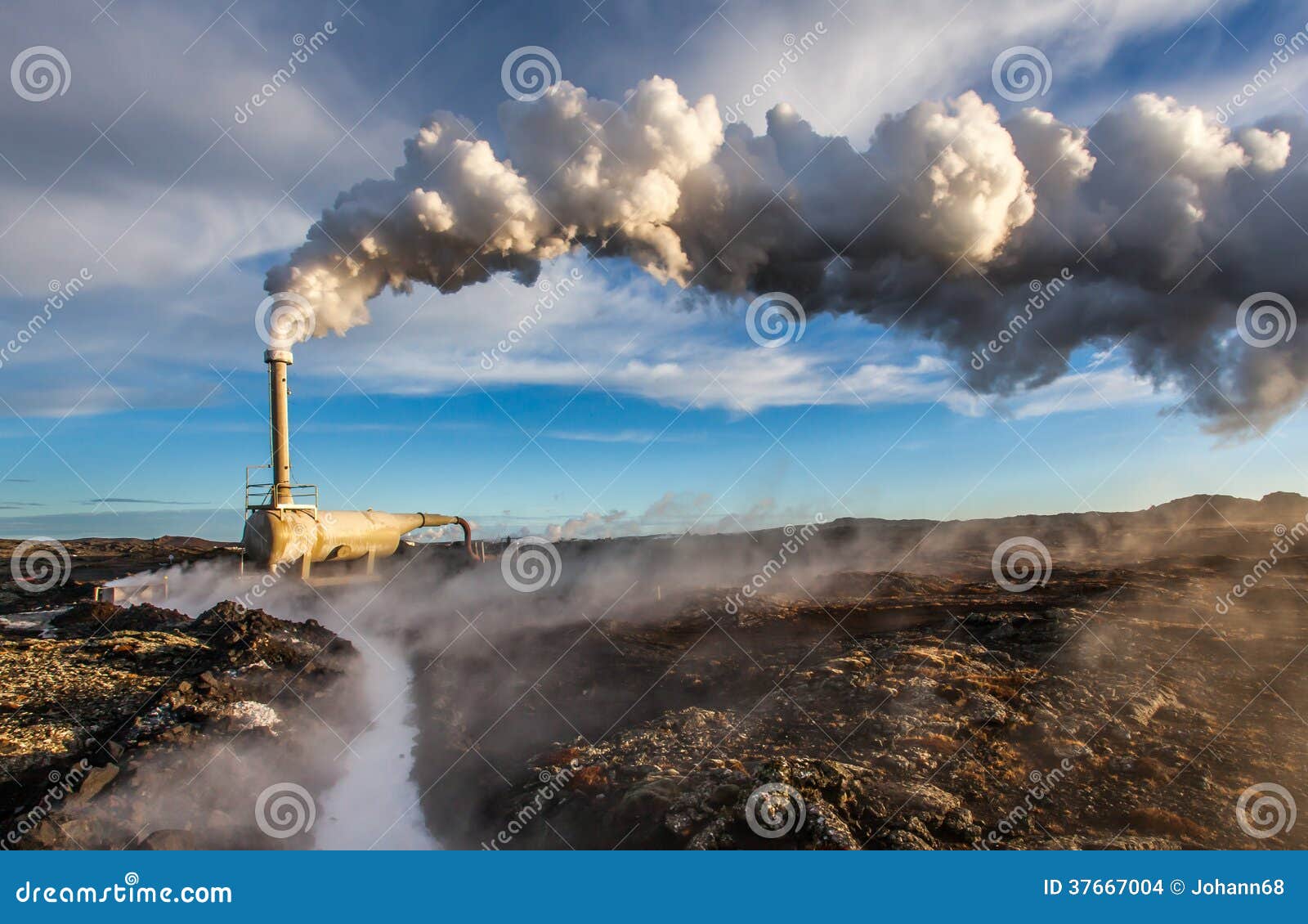 Geothermisch boorgat stock foto. Image of energie, groen - 37667004