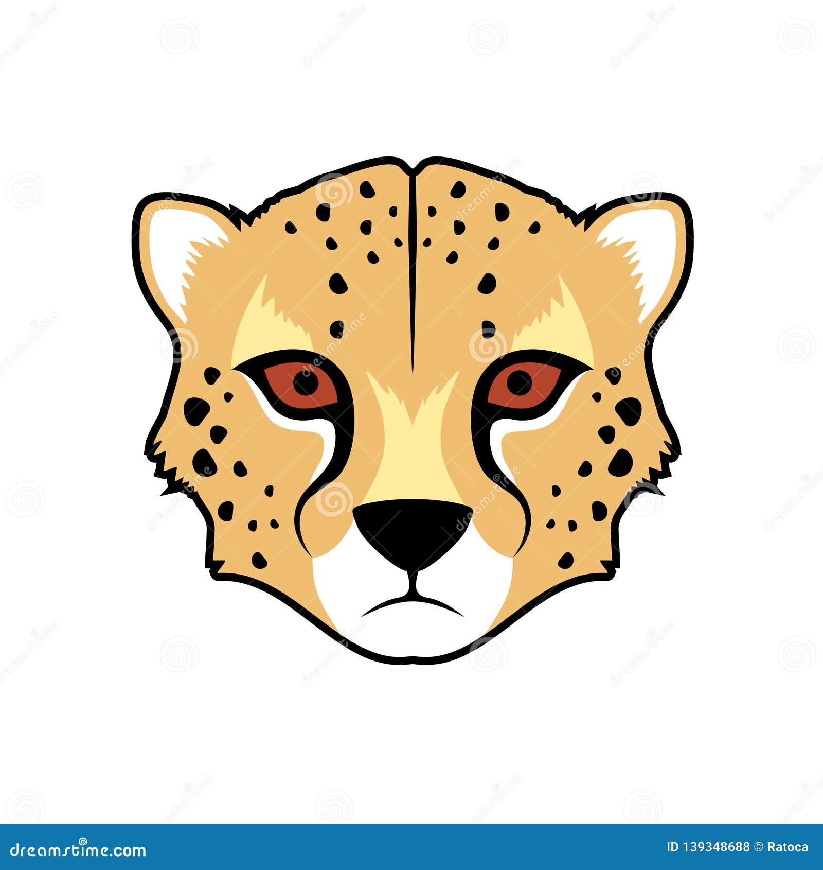 Gepard Face Vector Illustration | CartoonDealer.com #94492752