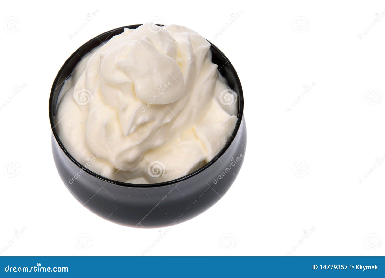 Gepeitschte Sahne getrennt stockbild. Bild von becher - 14779357