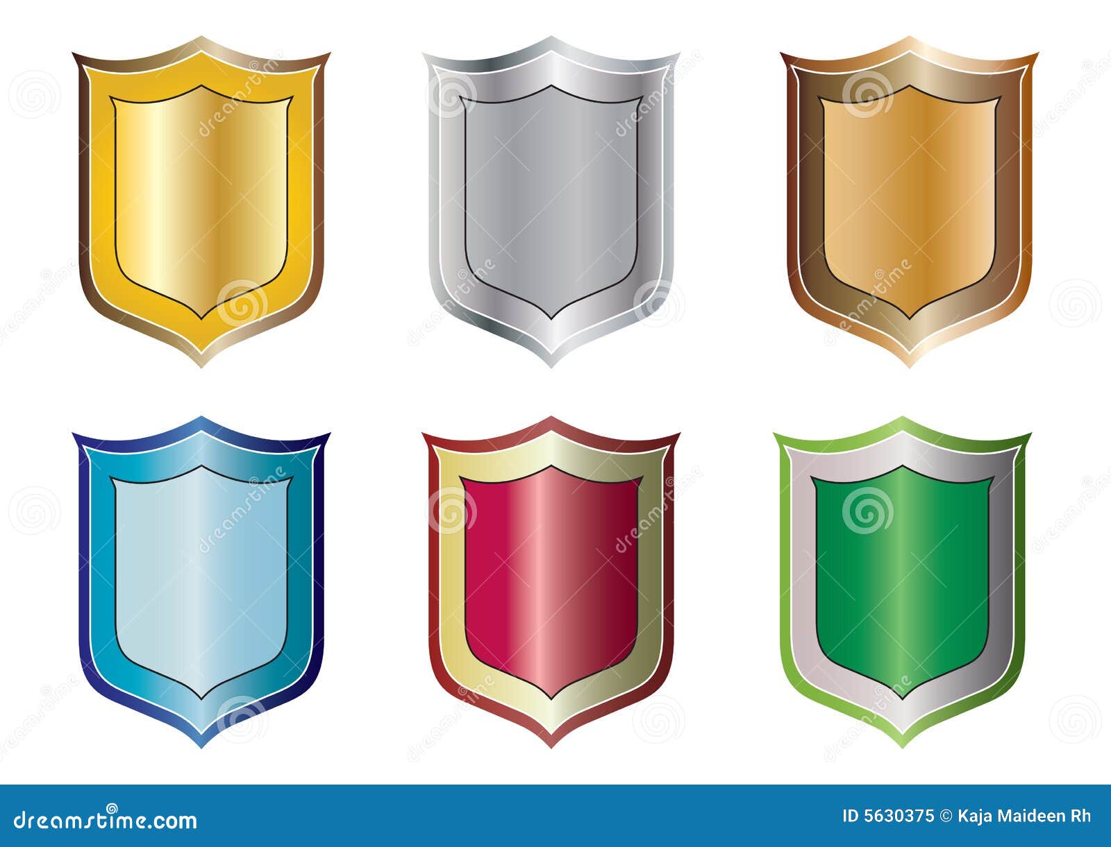 Geplaatst schild - vector vector illustratie. Illustration of blazon ...