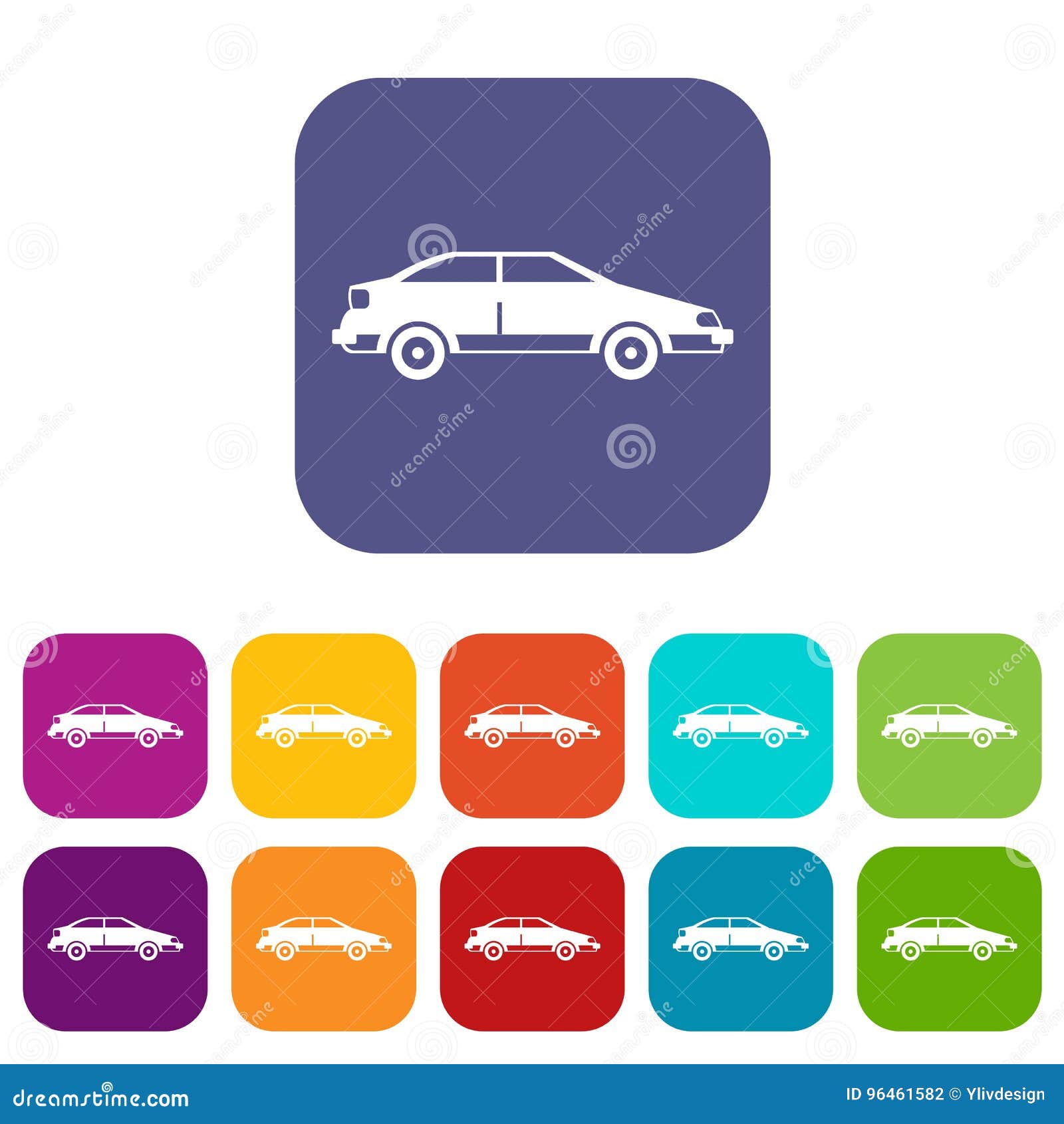 Geplaatste De Pictogrammen Van De Auto Vector Illustratie ...