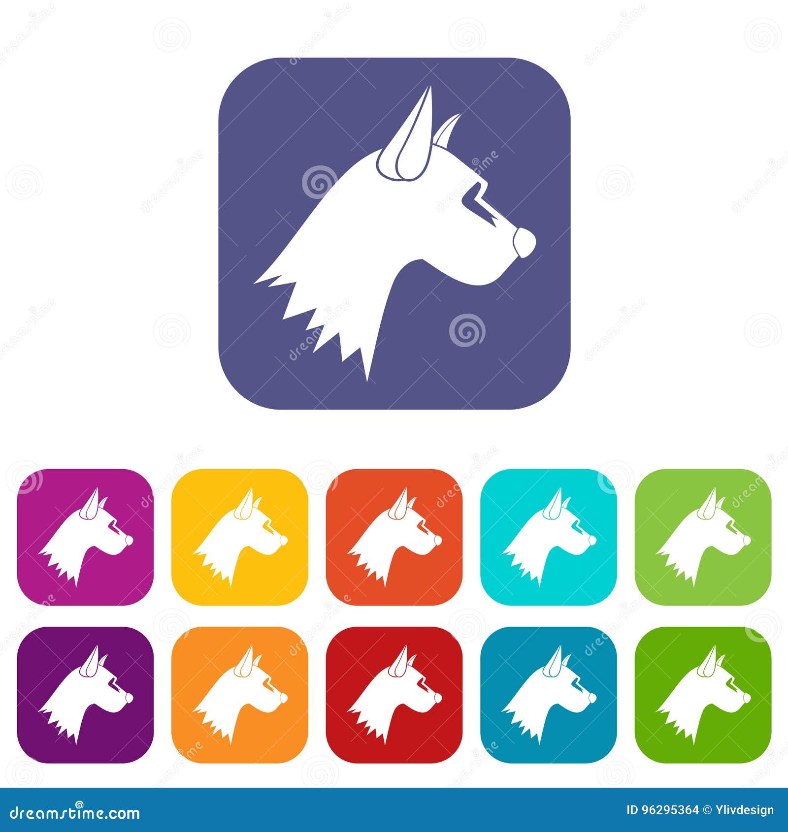 Geplaatste De Pictogrammen Van De Hond Vector Illustratie ...