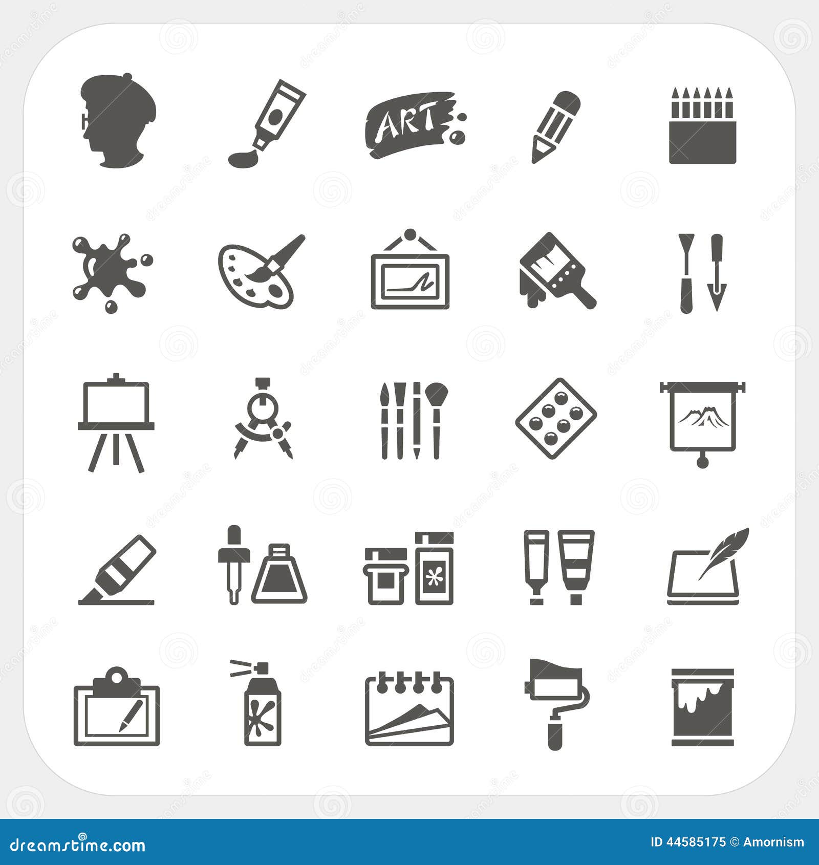 Geplaatste De Pictogrammen Van De Kunst Vector Illustratie ...