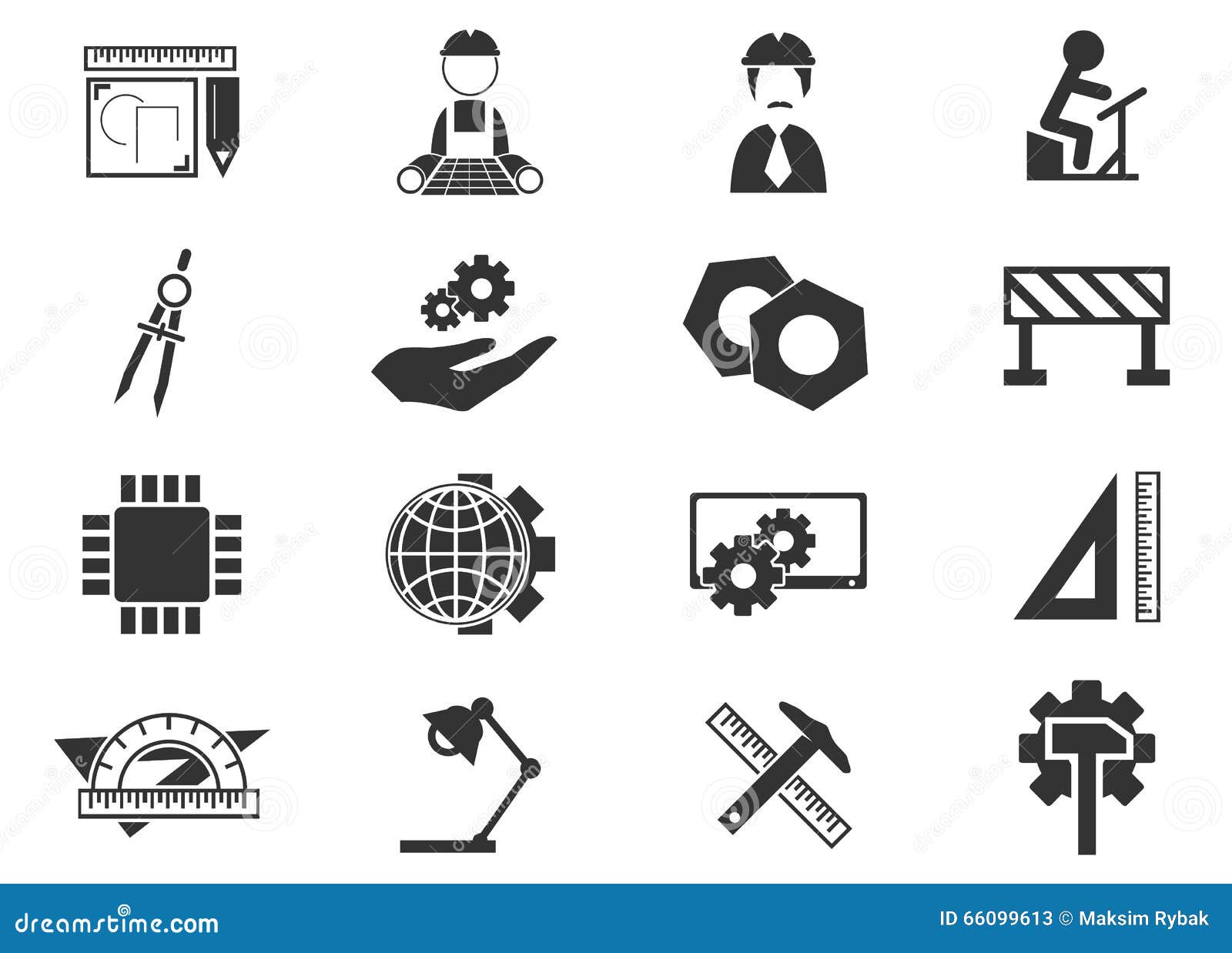 Geplaatste De Pictogrammen Van De Techniek Vector Illustratie ...