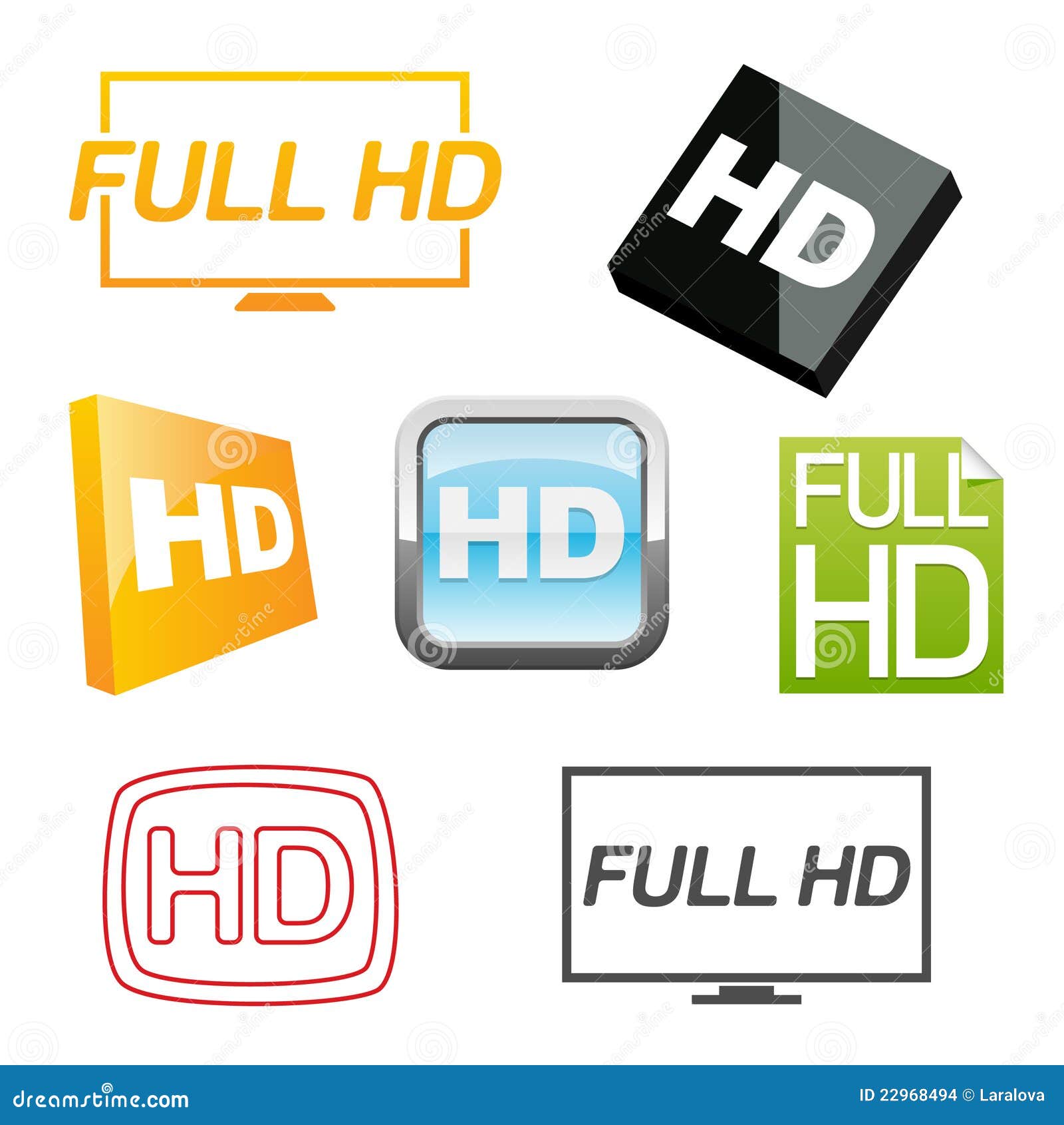 Geplaatste De Pictogrammen Van Hd Vector Illustratie - Illustration of ...