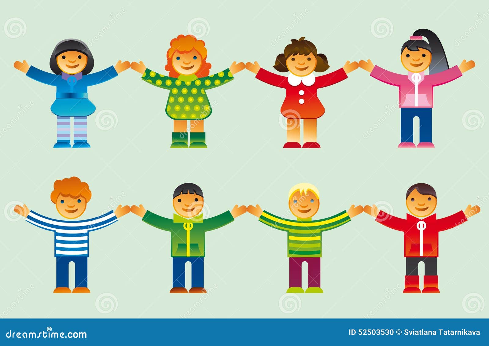 Geplaatste De Pictogrammen Van Kinderen Vector Illustratie ...