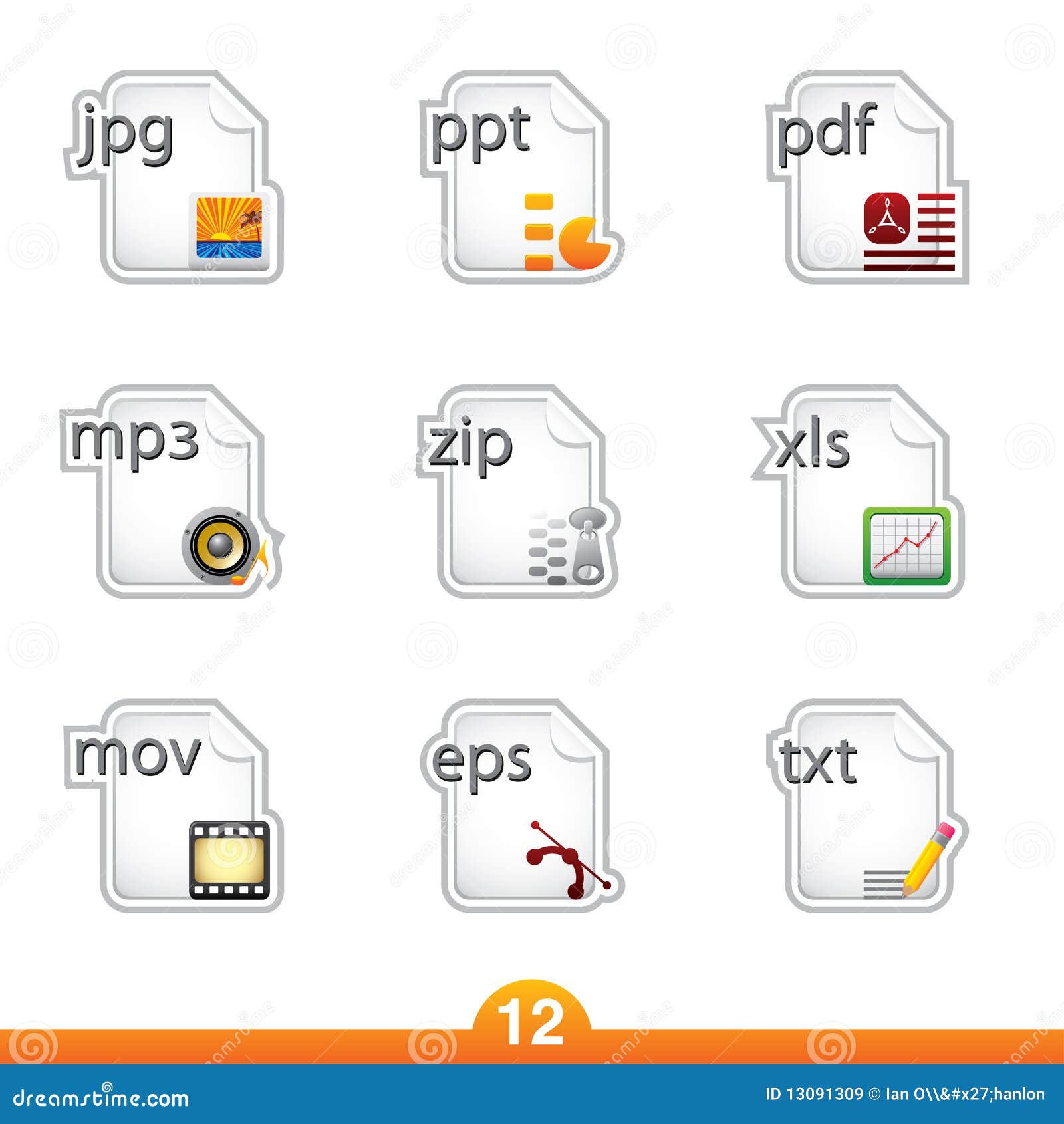 Geplaatste De Sticker Van Het Pictogram - Dossiers Vector Illustratie ...
