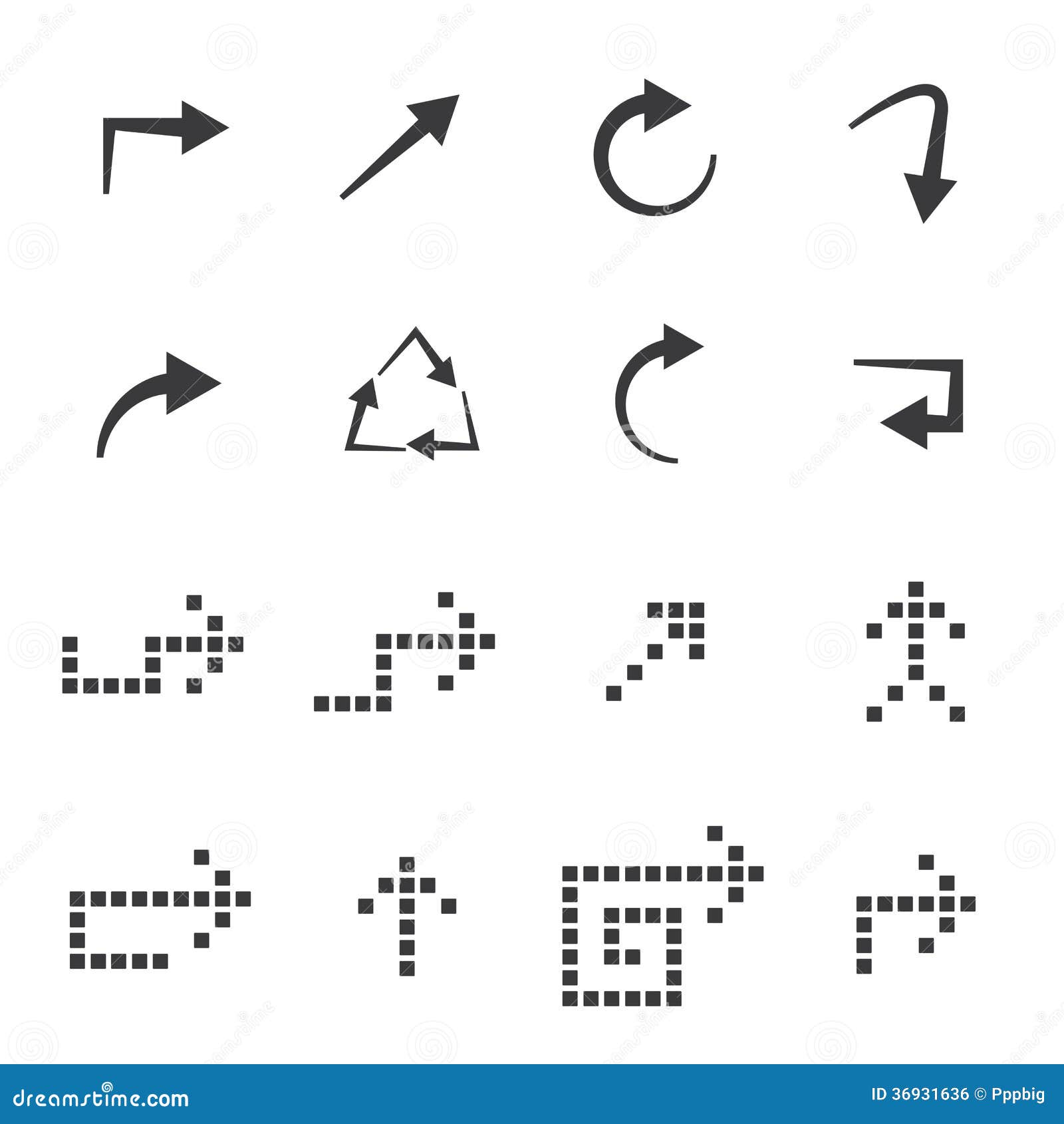 Geplaatste pijlen stock illustratie. Illustration of wirwar - 36931636