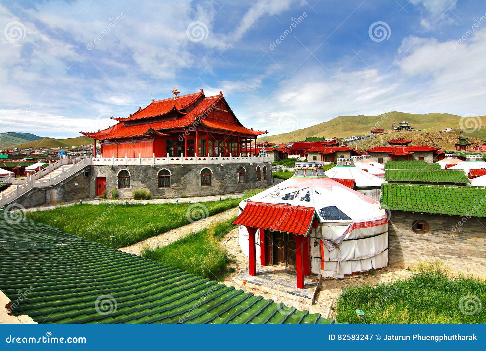 The Ger Camp at Ulaanbaatar , Mongolia Stock Image - Image of ...