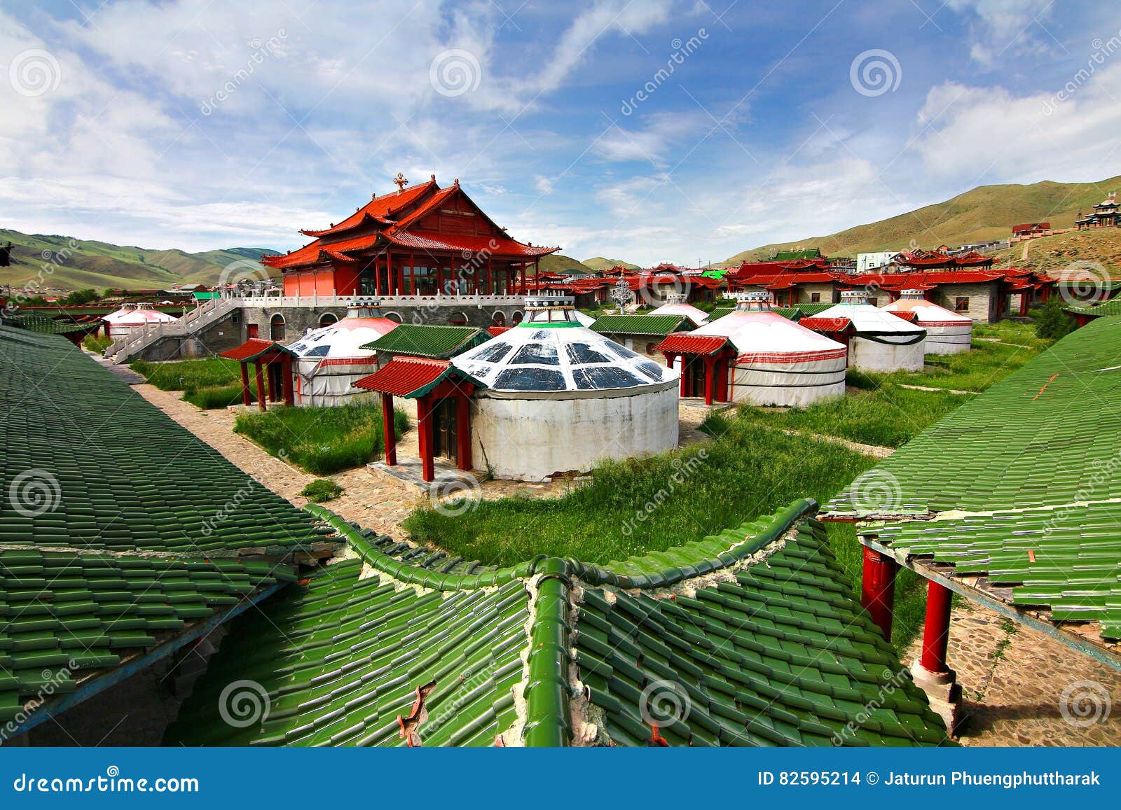 The Ger Camp at Ulaanbaatar , Mongolia Stock Photo - Image of grass ...