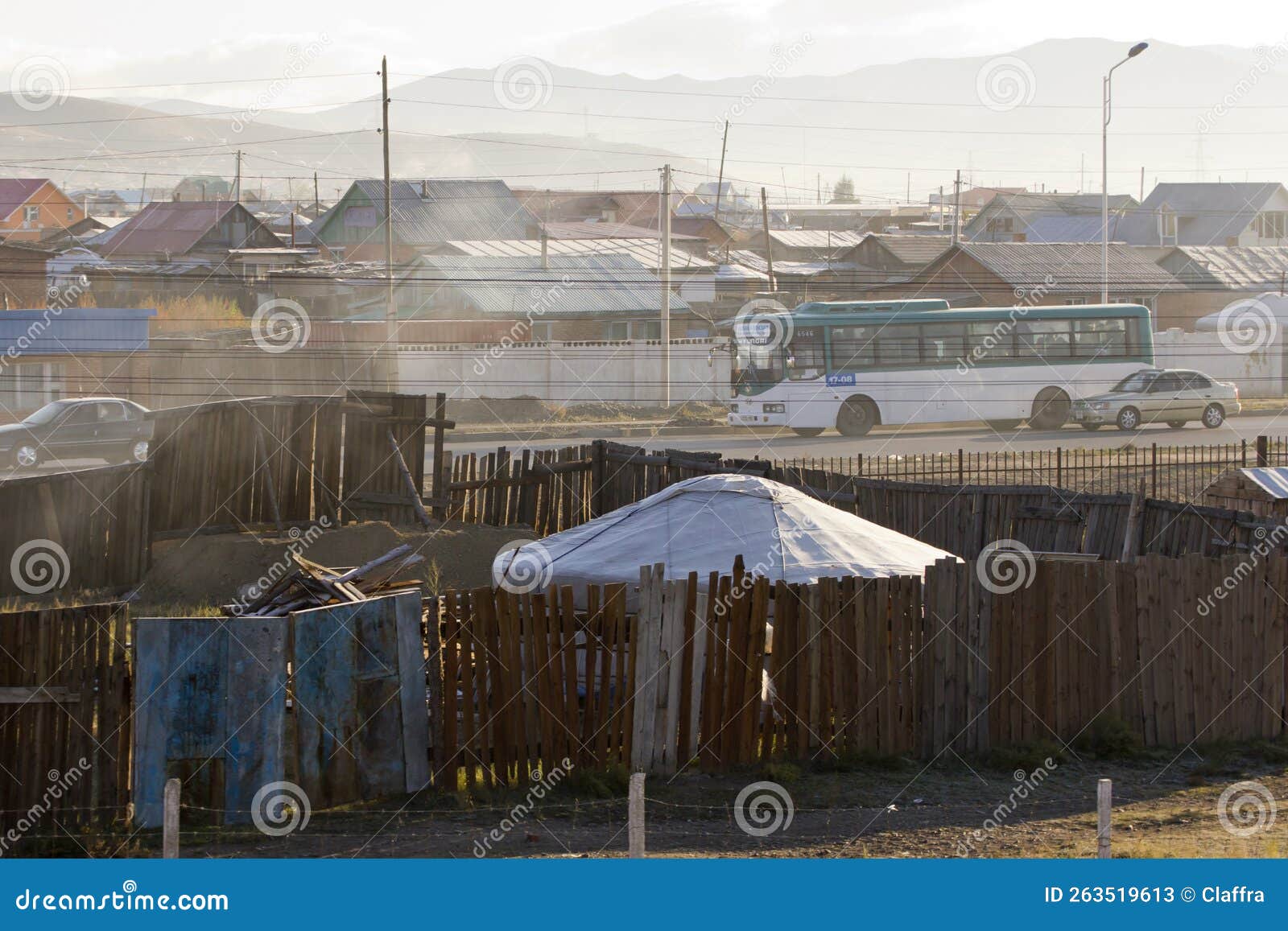 Ger District at the Outskirts of Ulaanbaatar, Mongolia Stock Image ...