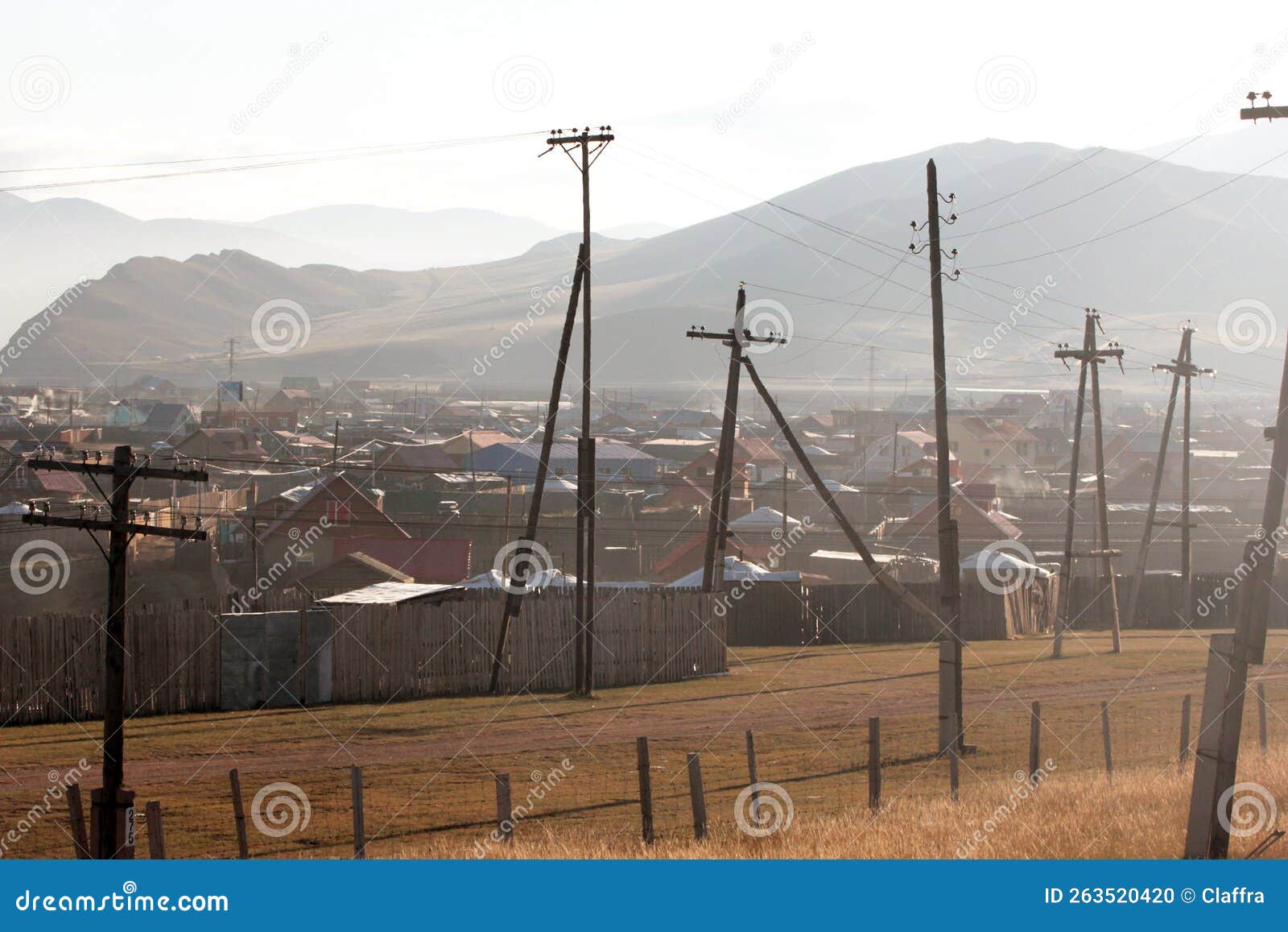 Ger District at the Outskirts of Ulaanbaatar, Mongolia Stock Photo ...