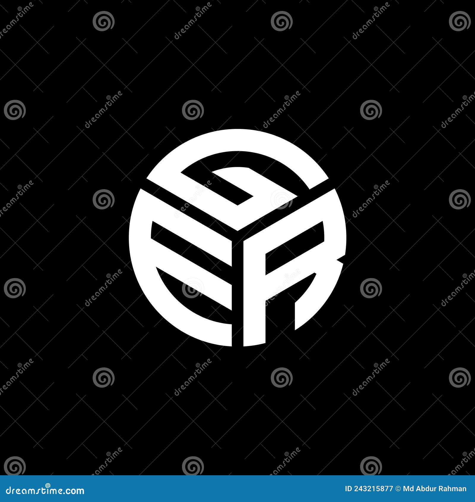 GER Letter Logo Design on Black Background. GER Creative Initials ...